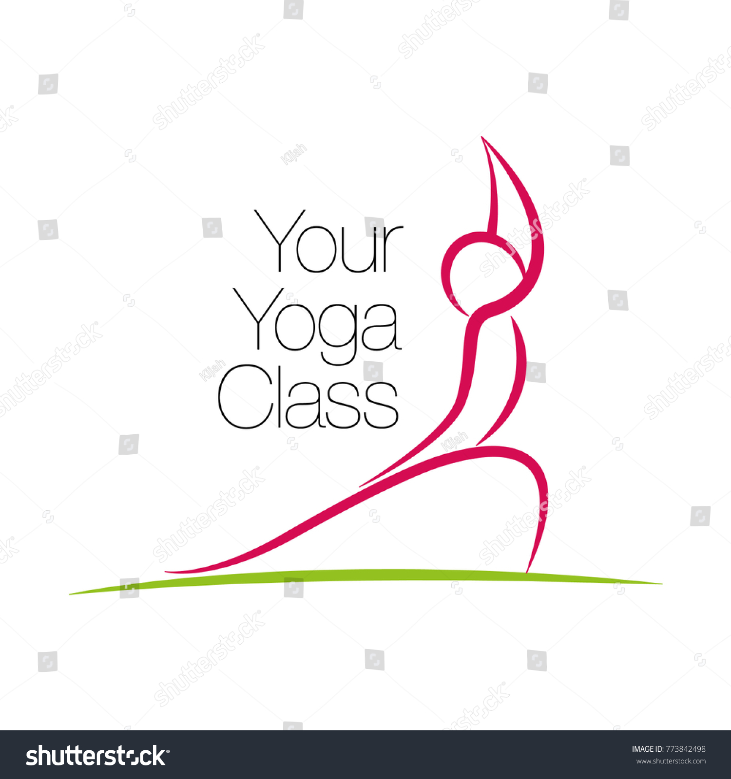 Yoga Class Logo Vwctor Template Stock Vector (Royalty Free) 773842498 ...