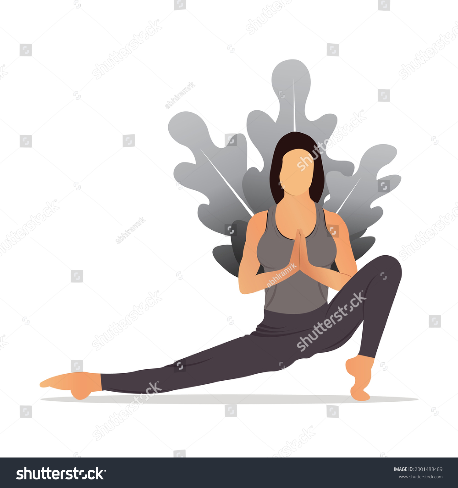 Yoga Pose Concept Vector Design Stock Vector (Royalty Free) 2001488489 ...