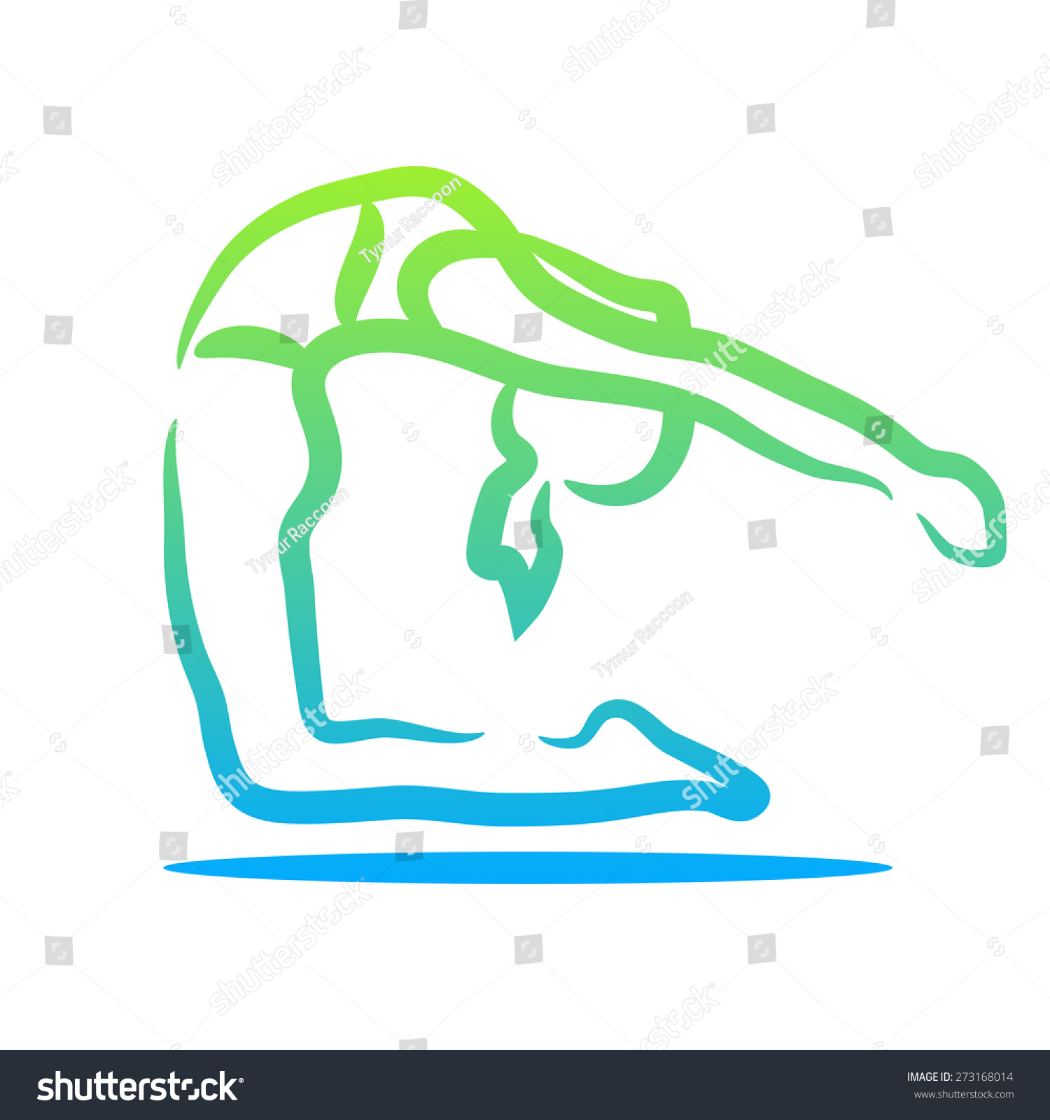 Yoga Pose Symbol White Background Stock Vector (Royalty Free) 273168014 ...