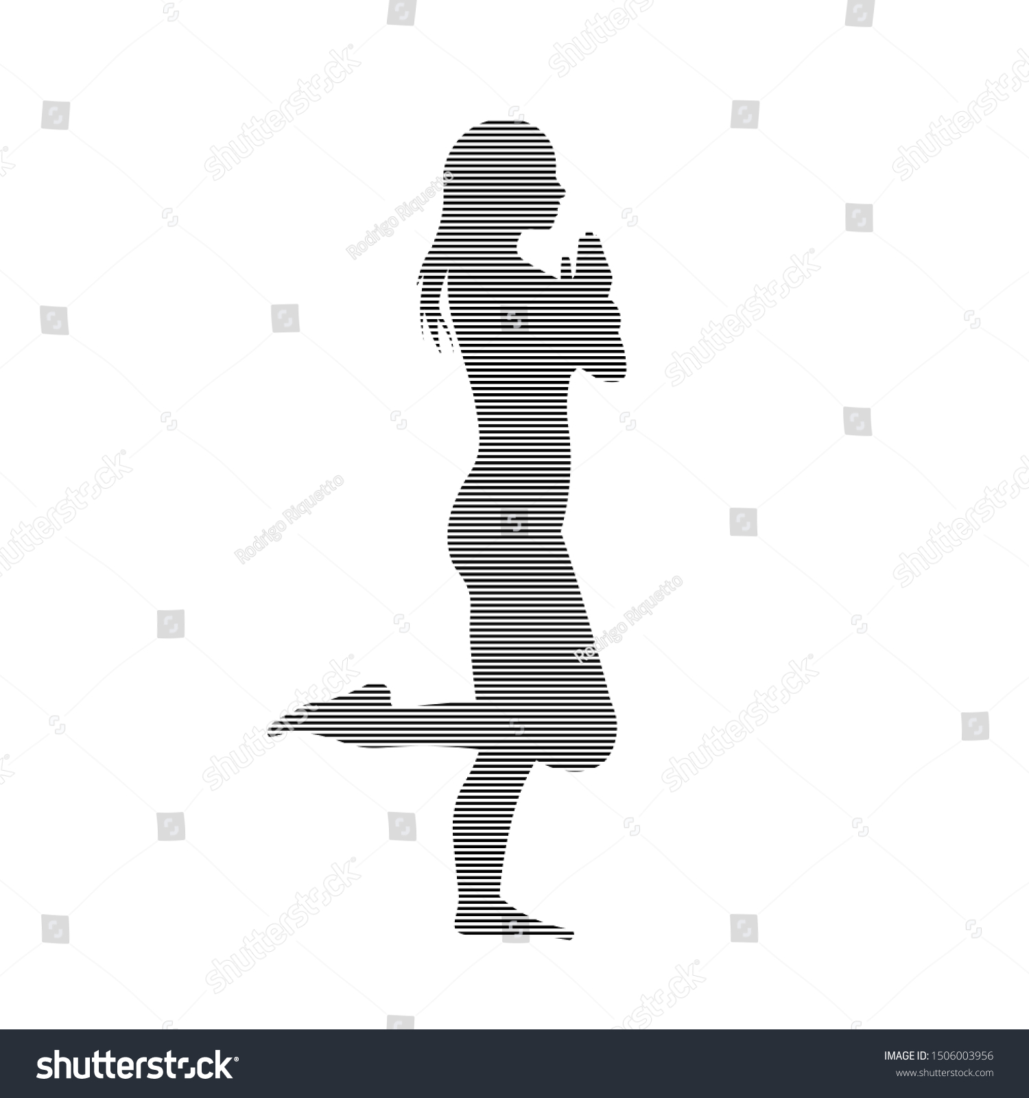 Yoga Posture Shadow Vector Art Stock Vector (Royalty Free) 1506003956 ...