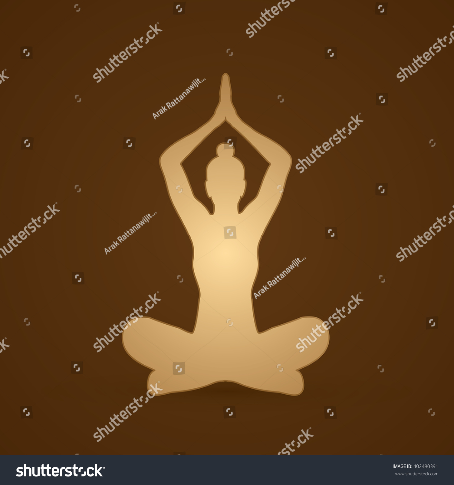 Yoga Sitting Pose Graphic Vector Stock Vector (Royalty Free) 402480391