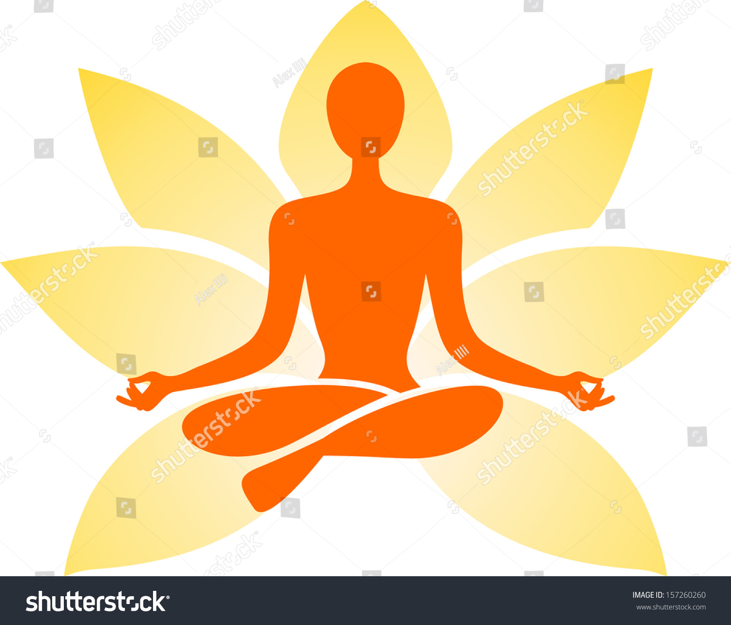 Yoga Symbol Stock Vector Illustration 157260260 : Shutterstock