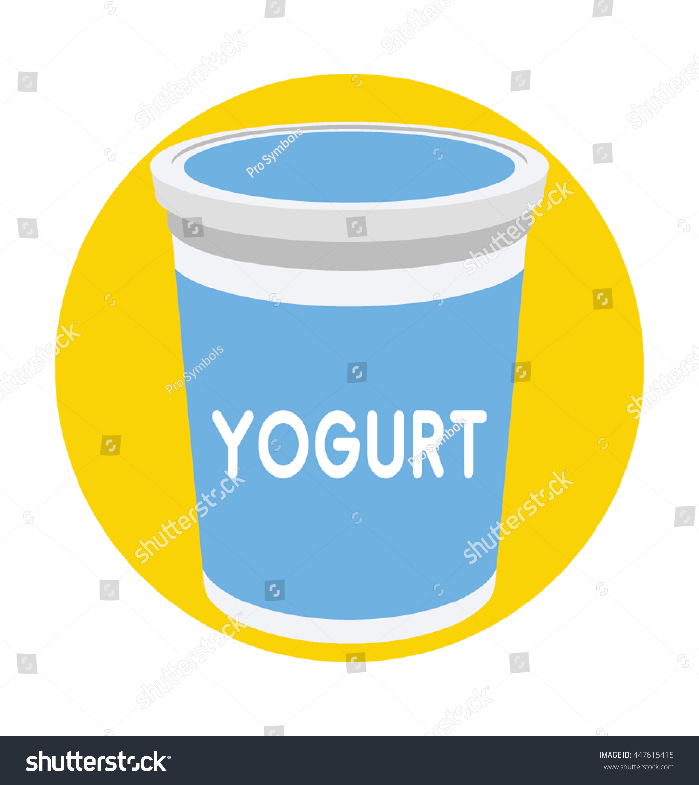Yogurt Vector Icon Stock Vector (Royalty Free) 447615415 | Shutterstock
