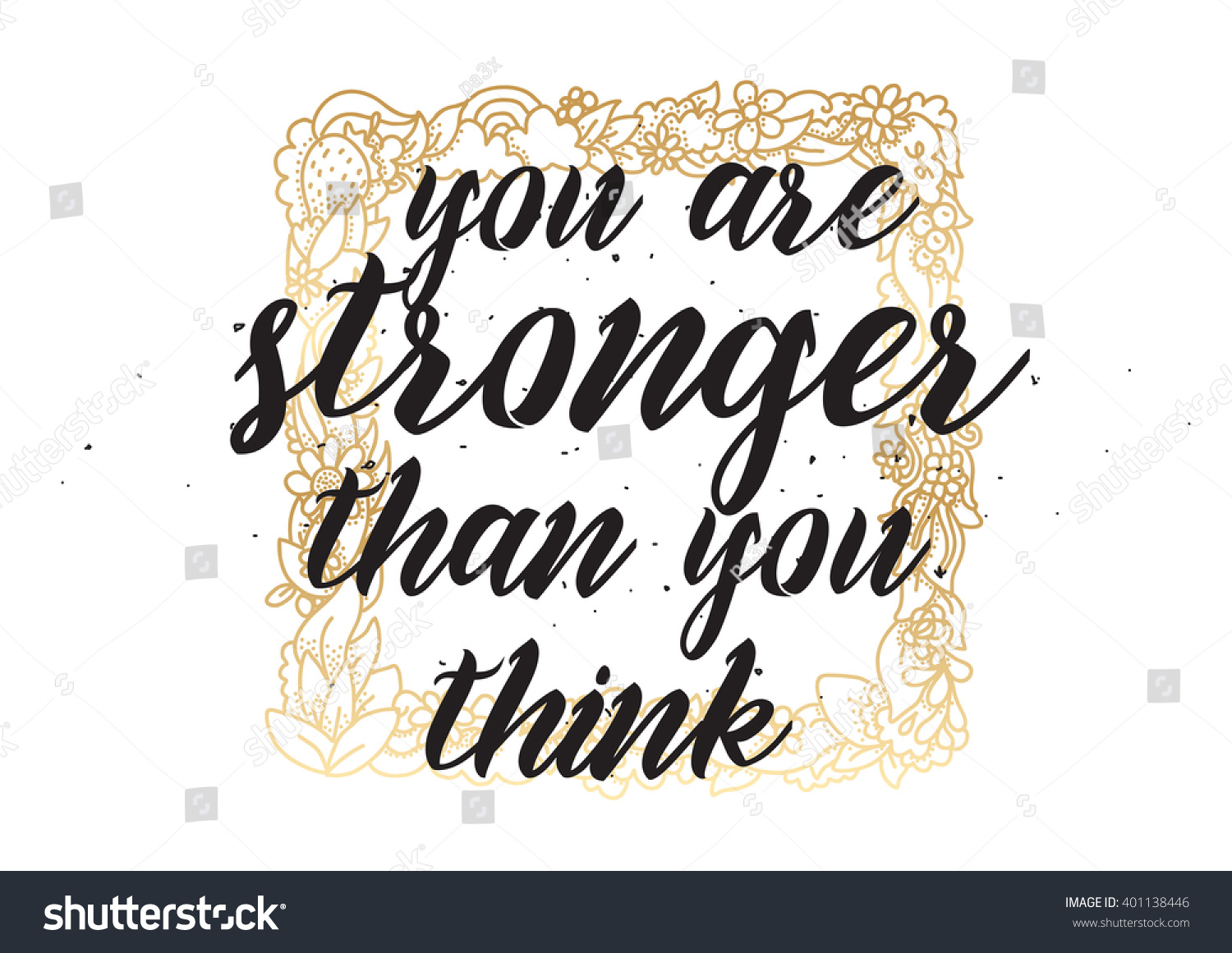 You Stronger Than You Think Inspirational Stock Vector (Royalty Free) 401138446