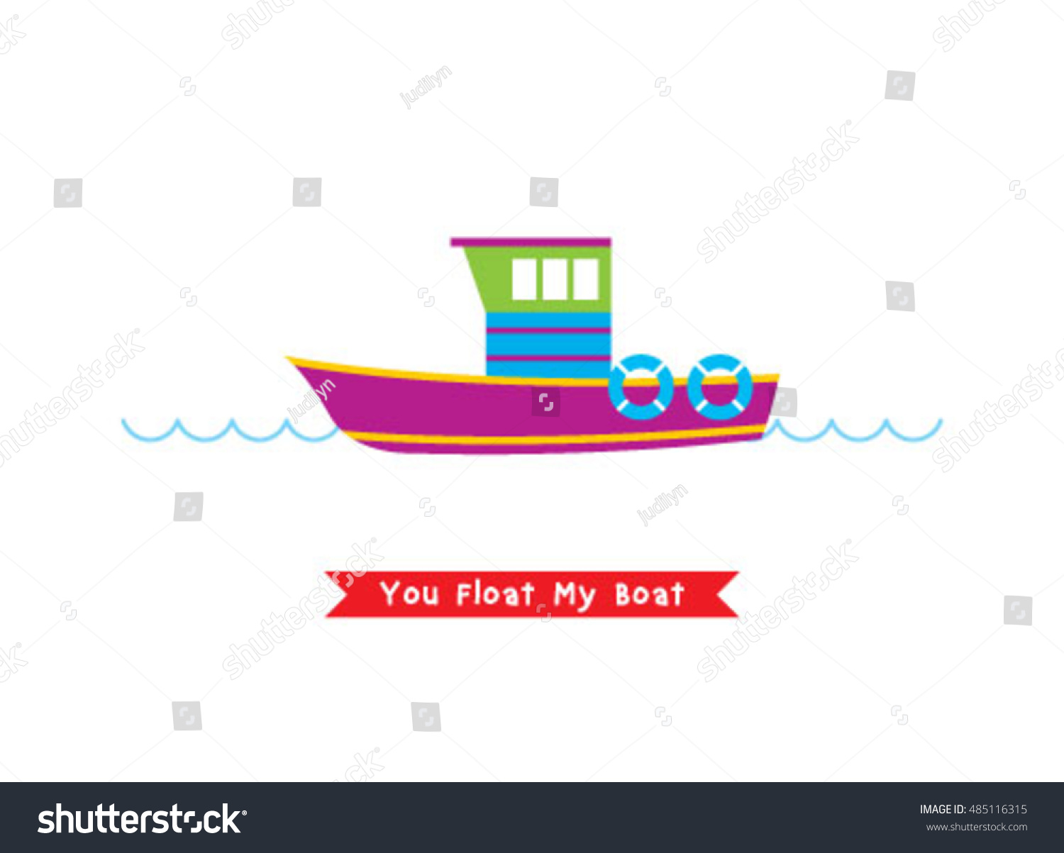 You Float My Boat Vector 스톡 벡터(로열티 프리) 485116315 | Shutterstock