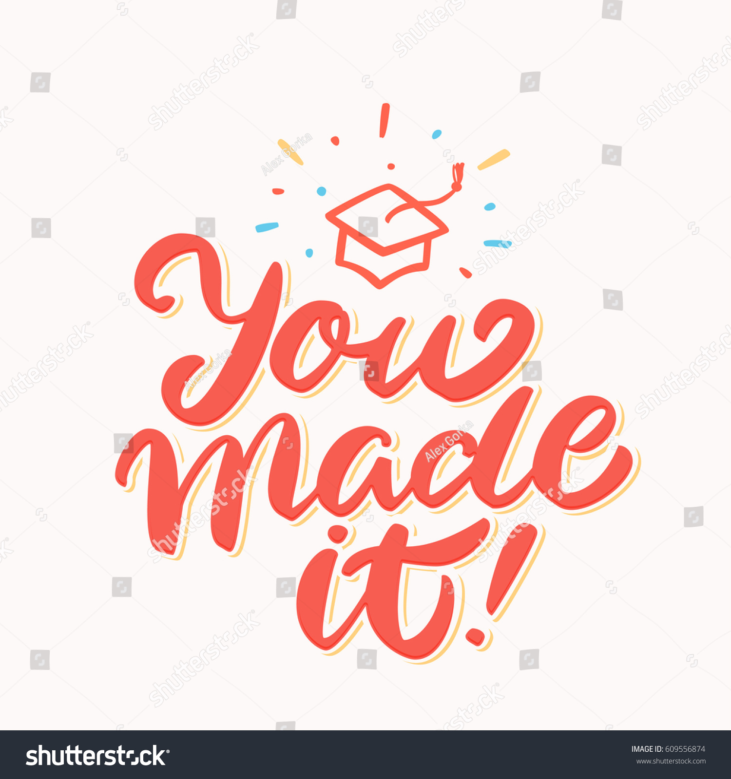 You Made Graduation Banner Stock Vector (Royalty Free) 609556874