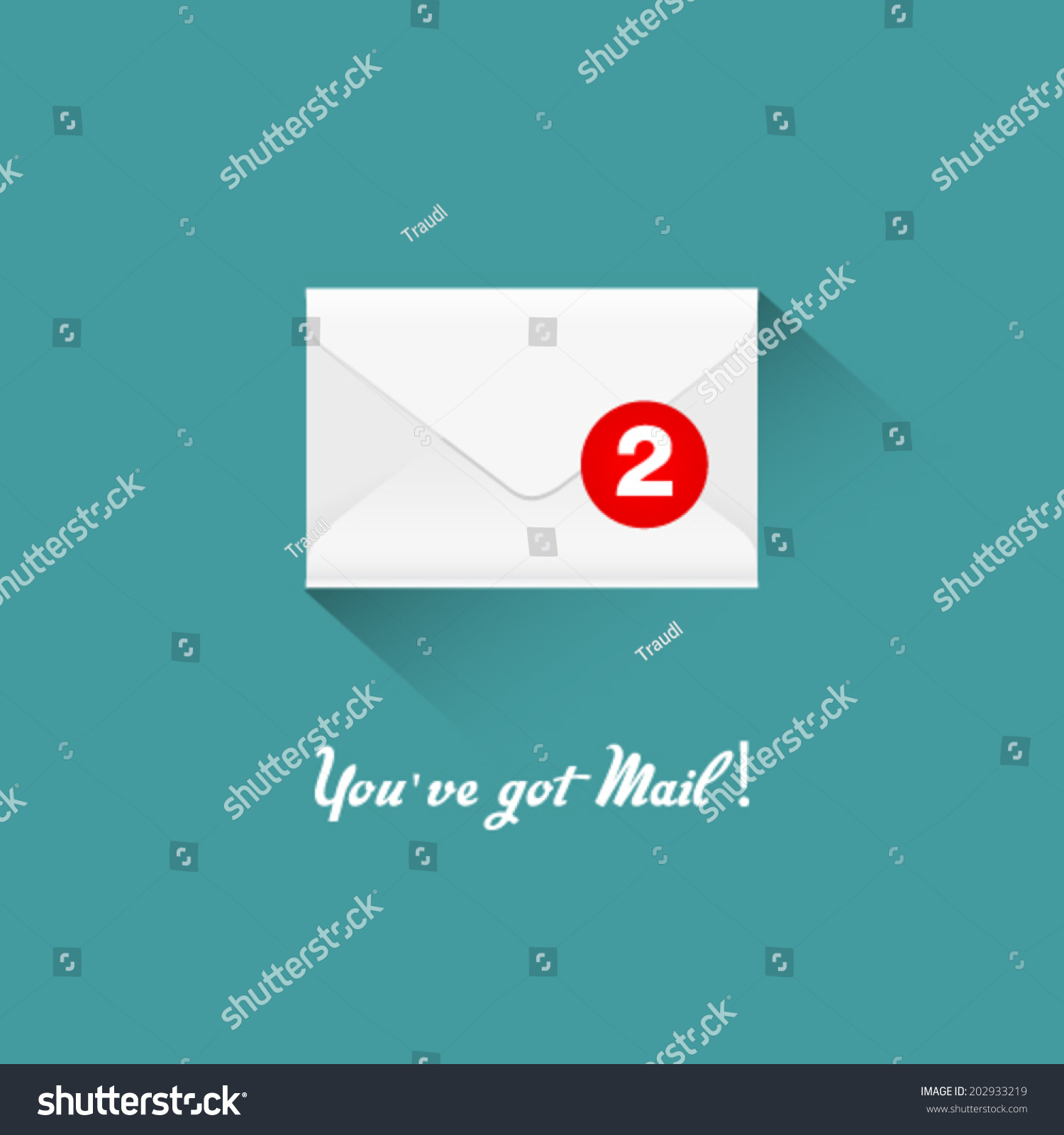 Youve Got Mail Vector Illustration Stock Vector (Royalty Free) 202933219 Youve Got Mail Vector Illustration Stock Vector (Royalty Free) 202933219