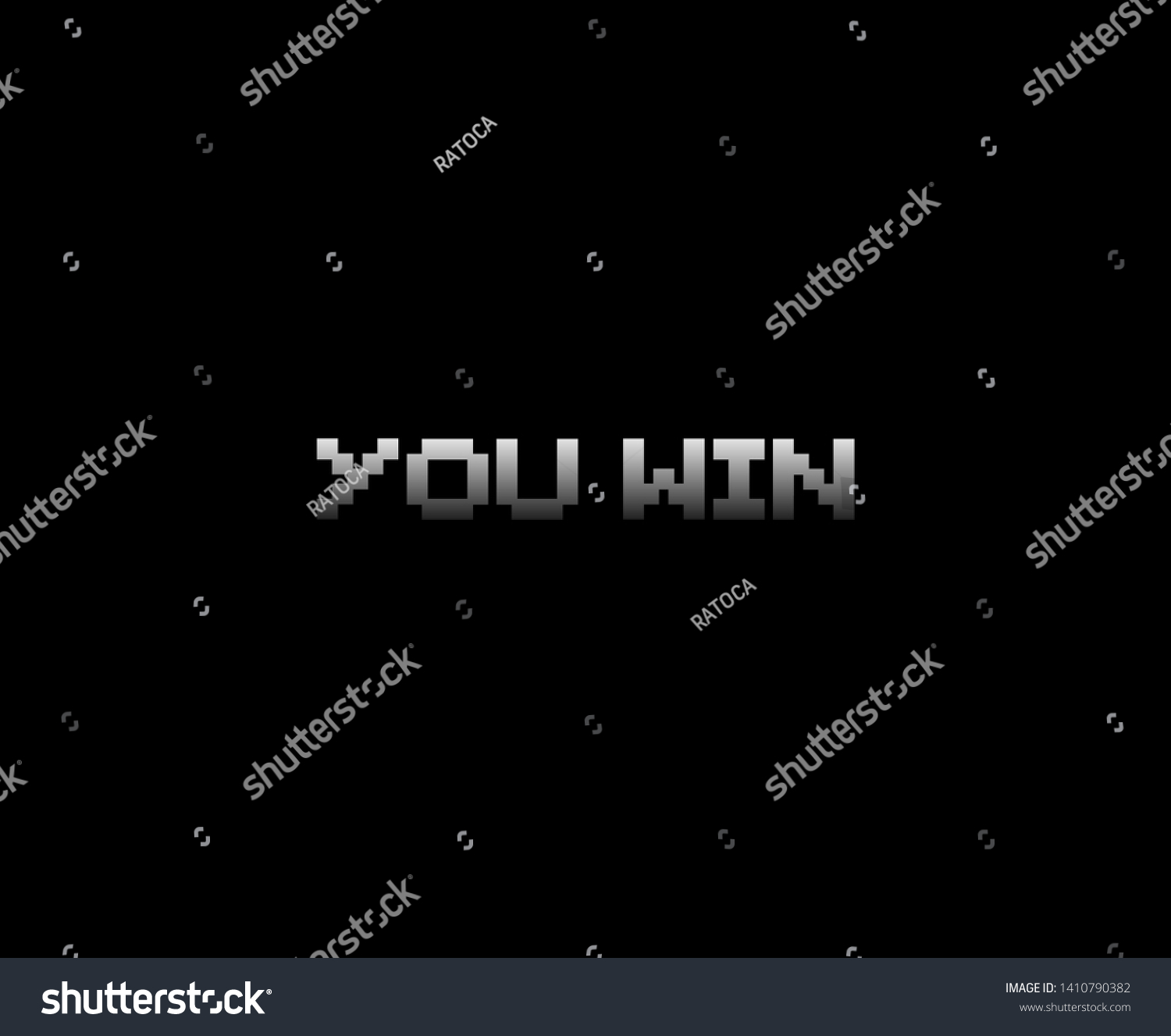 You Win Retro Game Message Stock Vector (Royalty Free) 1410790382 ...