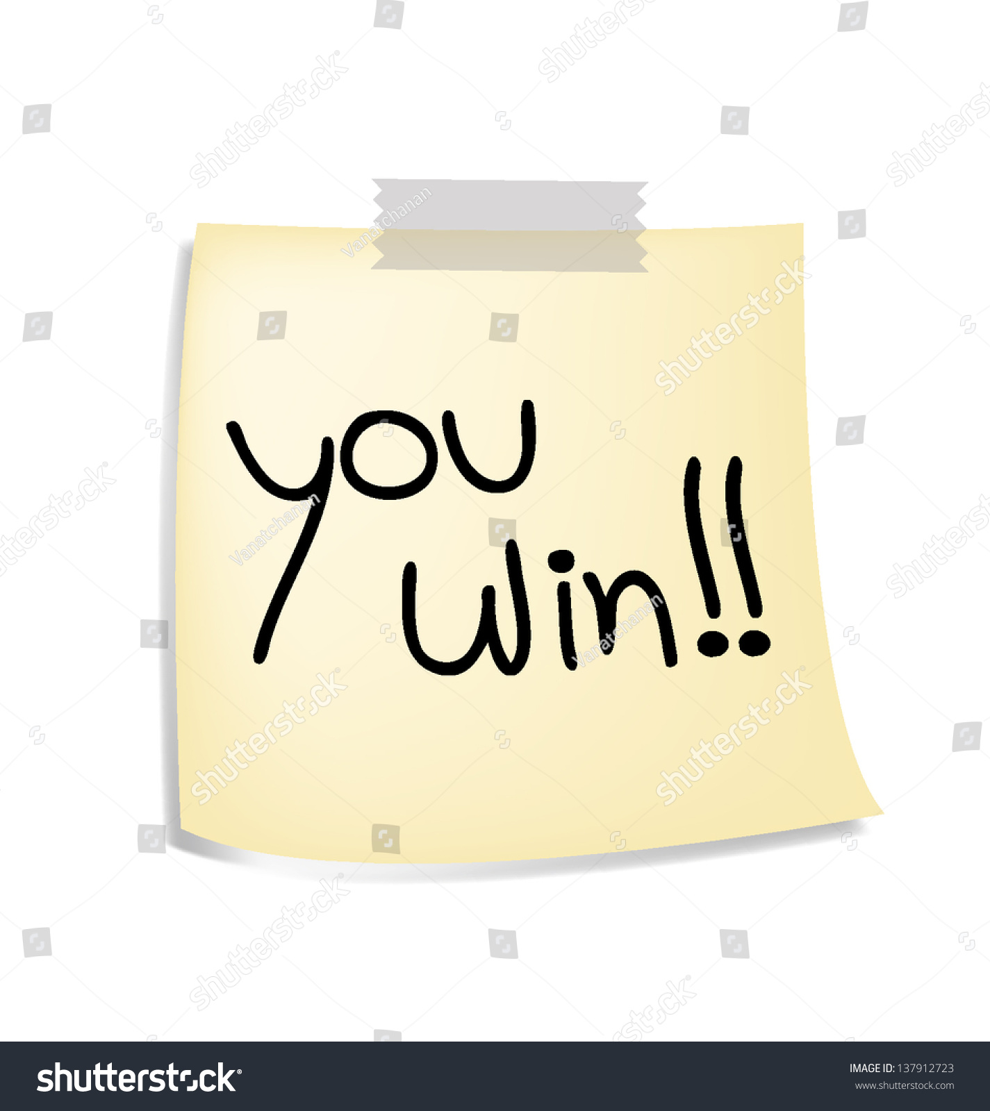 You Win Vector Illustration: vector de stock (libre de regalías ...