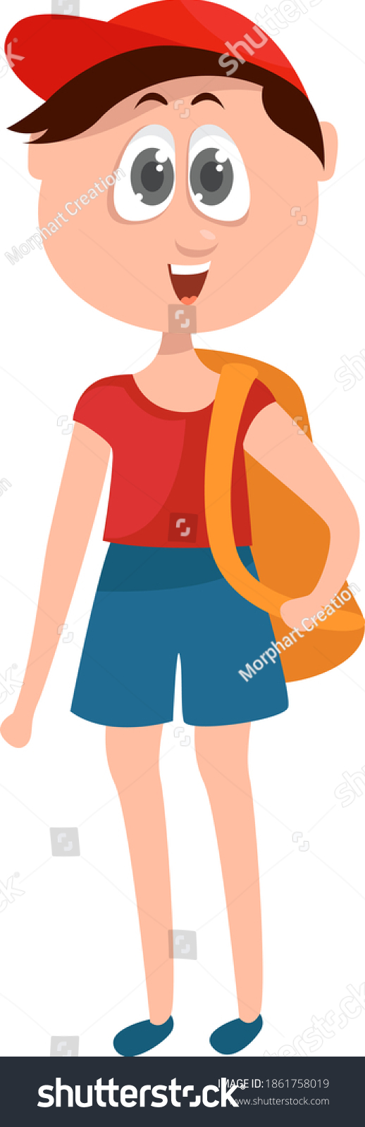 Young Boy Illustration Vector On White Stock Vector (Royalty Free ...