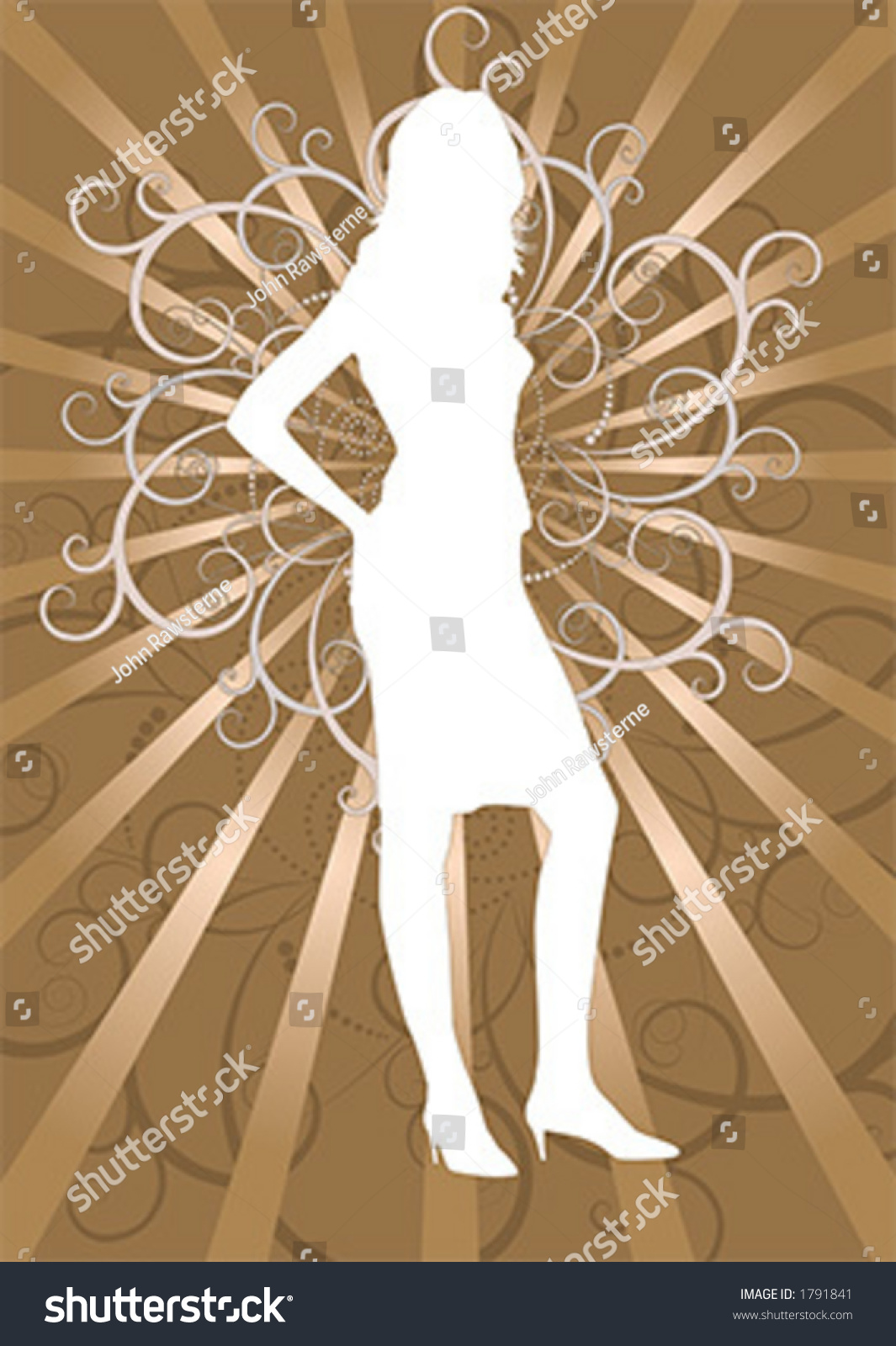Young Female Silhouette Vector Stock Vector (Royalty Free) 1791841 ...