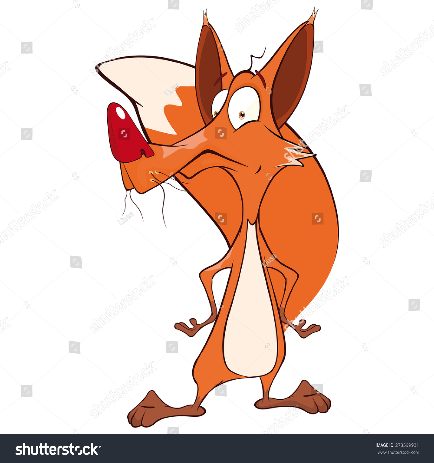 Young Fox Cartoon Stock Vector (Royalty Free) 278599931 | Shutterstock