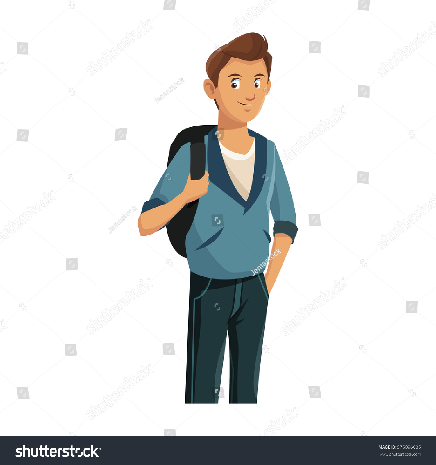 Young Guy Cartoon Icon Stock Vector (Royalty Free) 575096035 | Shutterstock