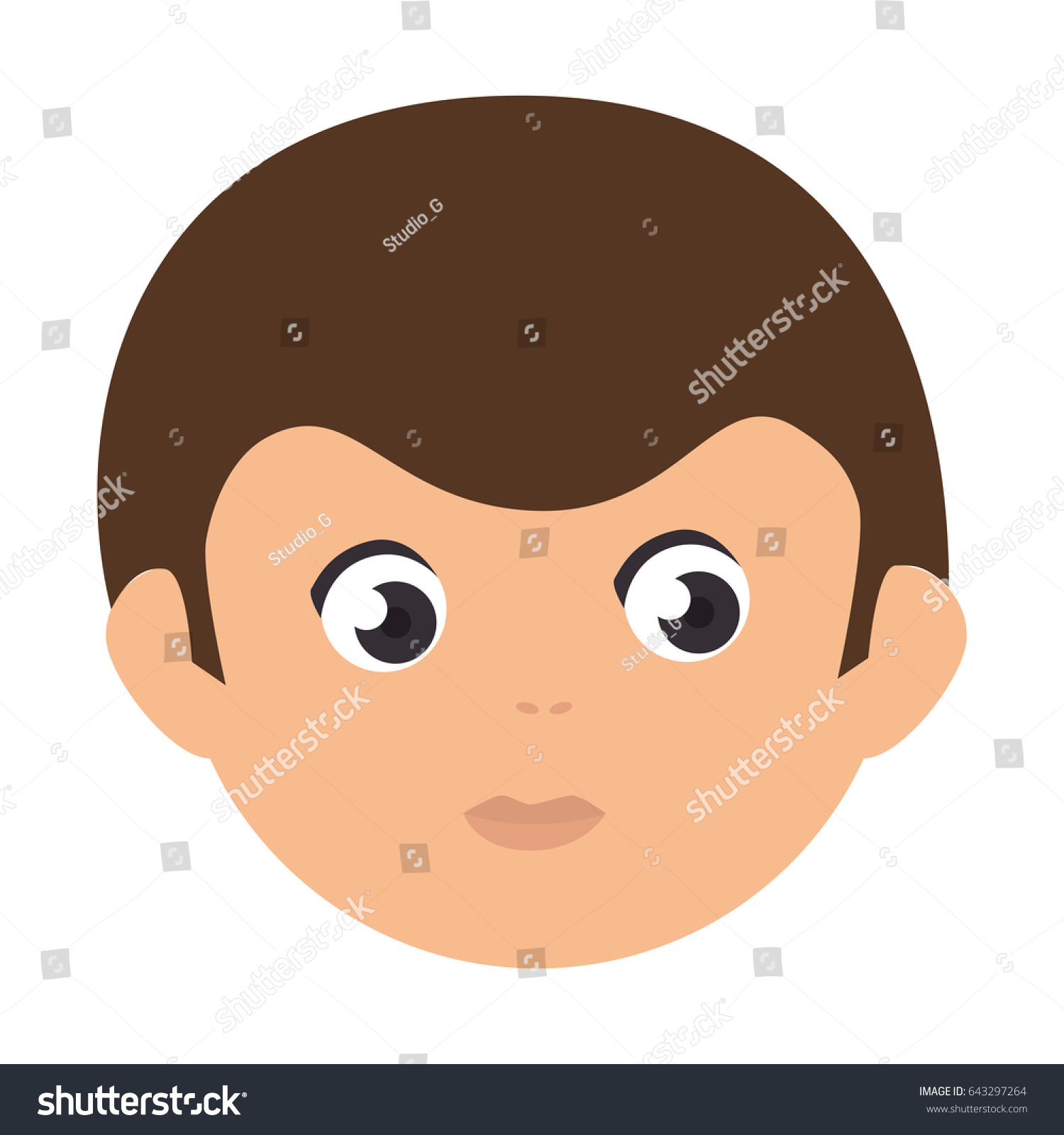 Young Man Head Avatar Stock Vector (Royalty Free) 643297264