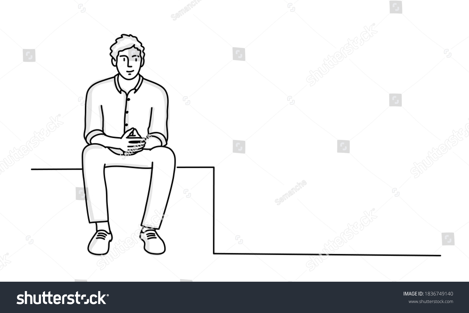 1,132 Boy sit chair sketch Images, Stock Photos & Vectors | Shutterstock