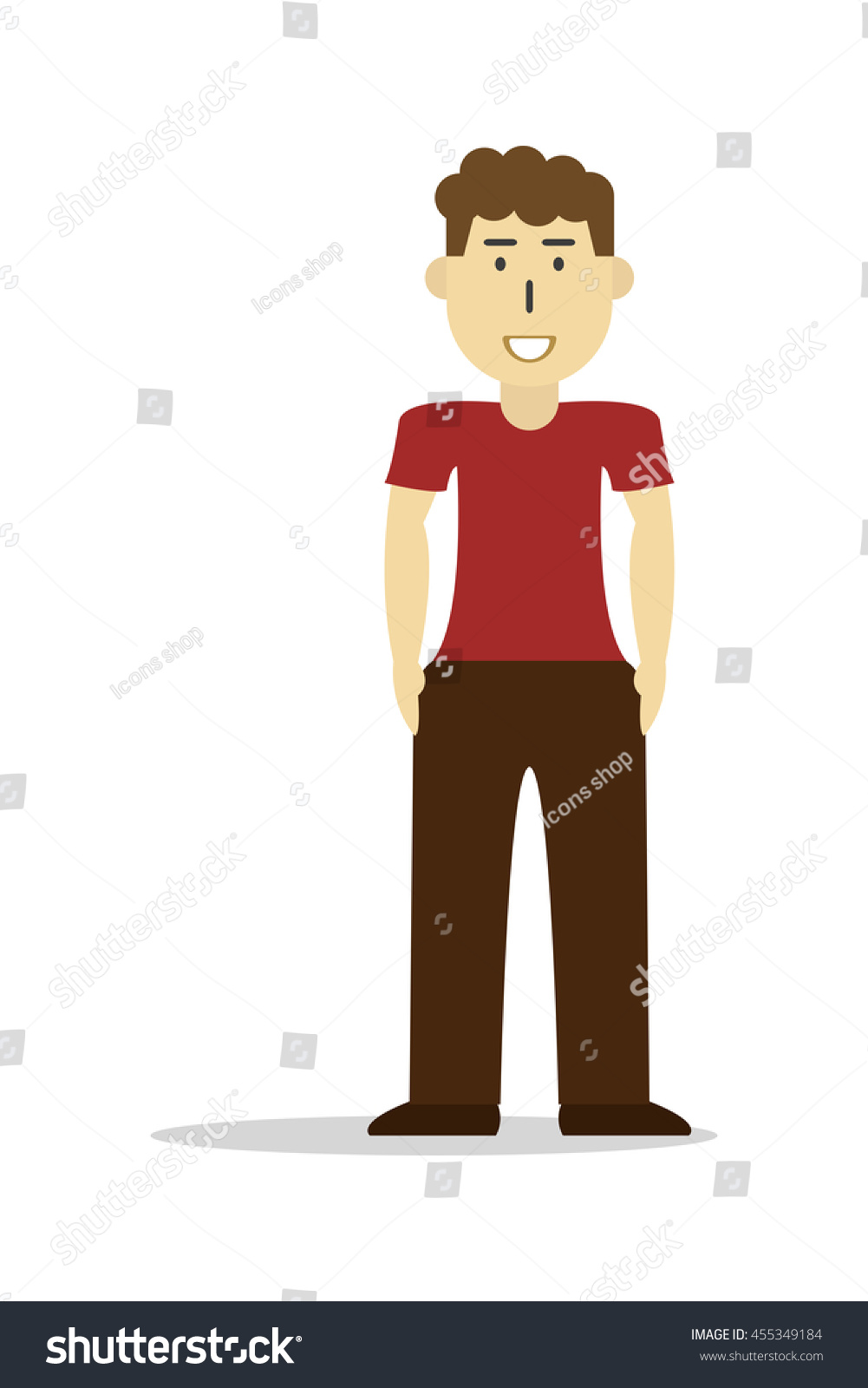 Young Man Vector Illustration Stock Vector (Royalty Free) 455349184 ...