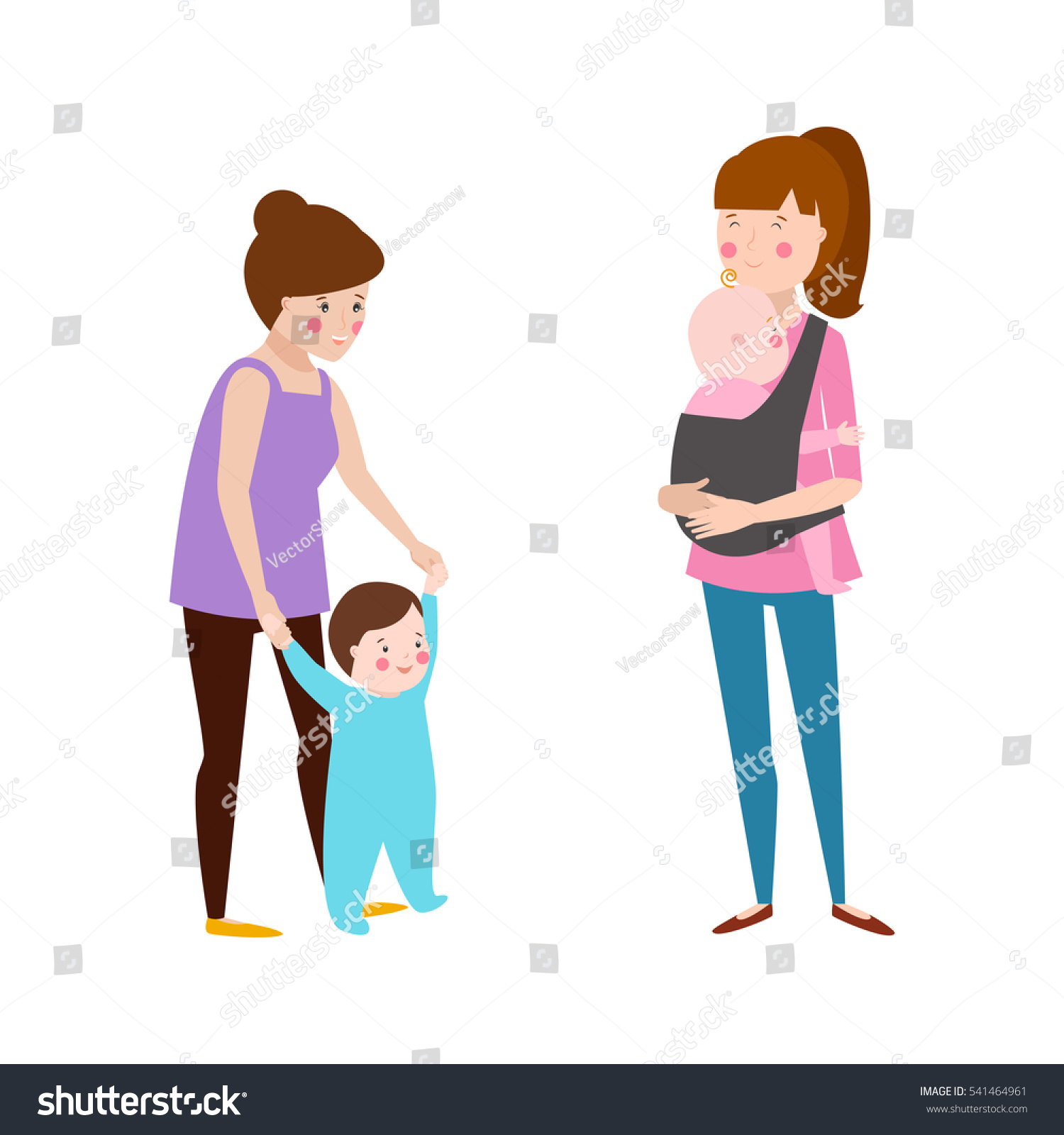 Young Mother Vector Characters 库存矢量图（免版税）541464961 | Shutterstock