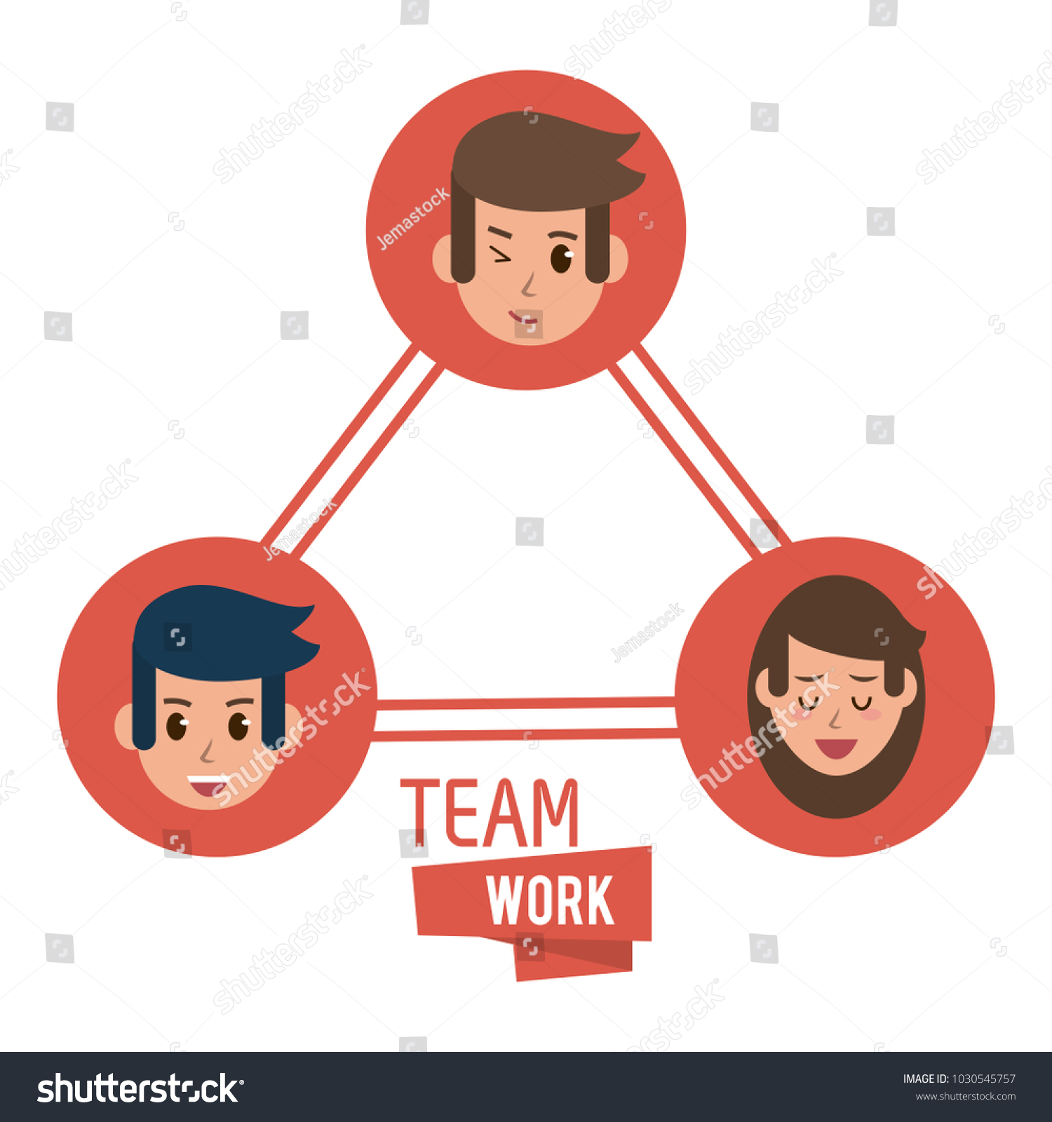 Young Teamwork Cartoon Stock Vector (Royalty Free) 1030545757 ...