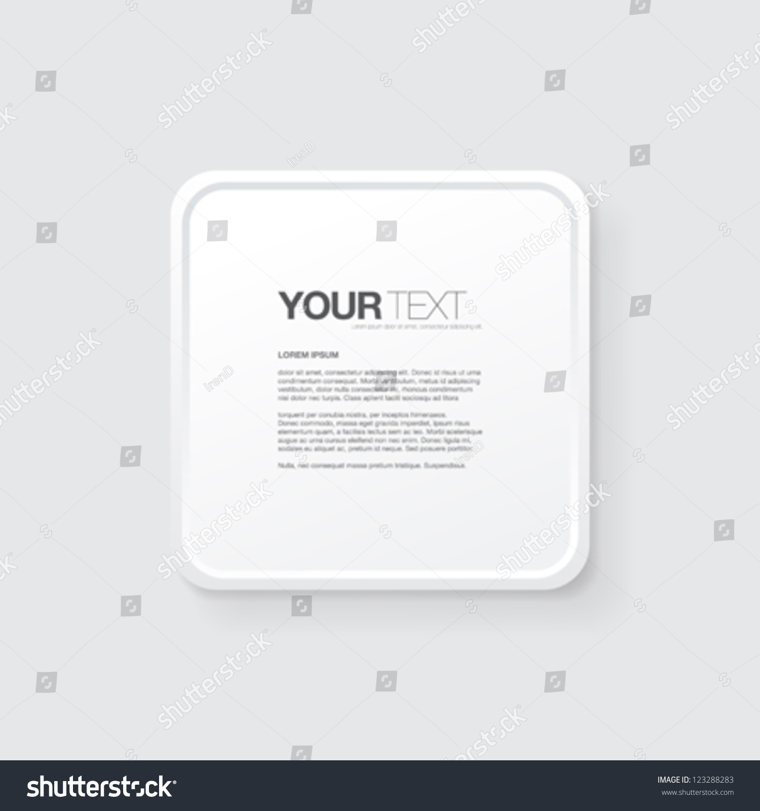 Your Abstract Greyscale Text Box Background Stock Vector (Royalty Free ...