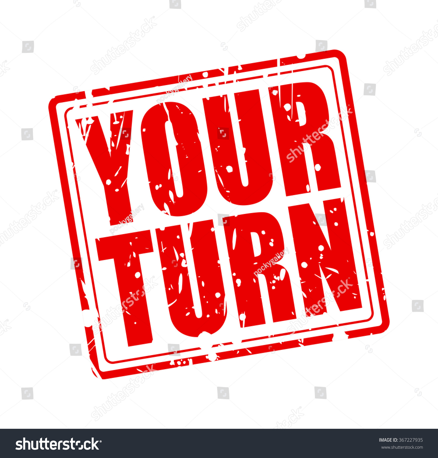 Your Turn Red Stamp Text On: vector de stock (libre de regalías ...