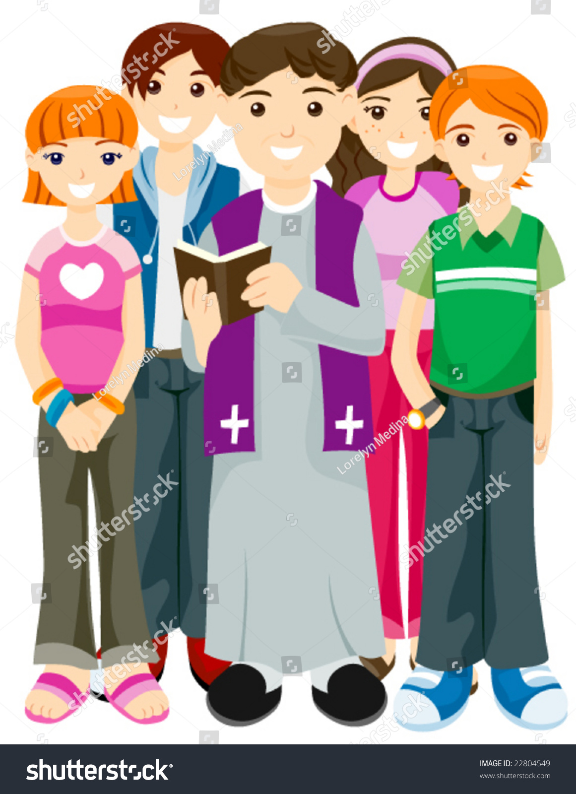Youth Ministry Vector Stock Vector (Royalty Free) 22804549