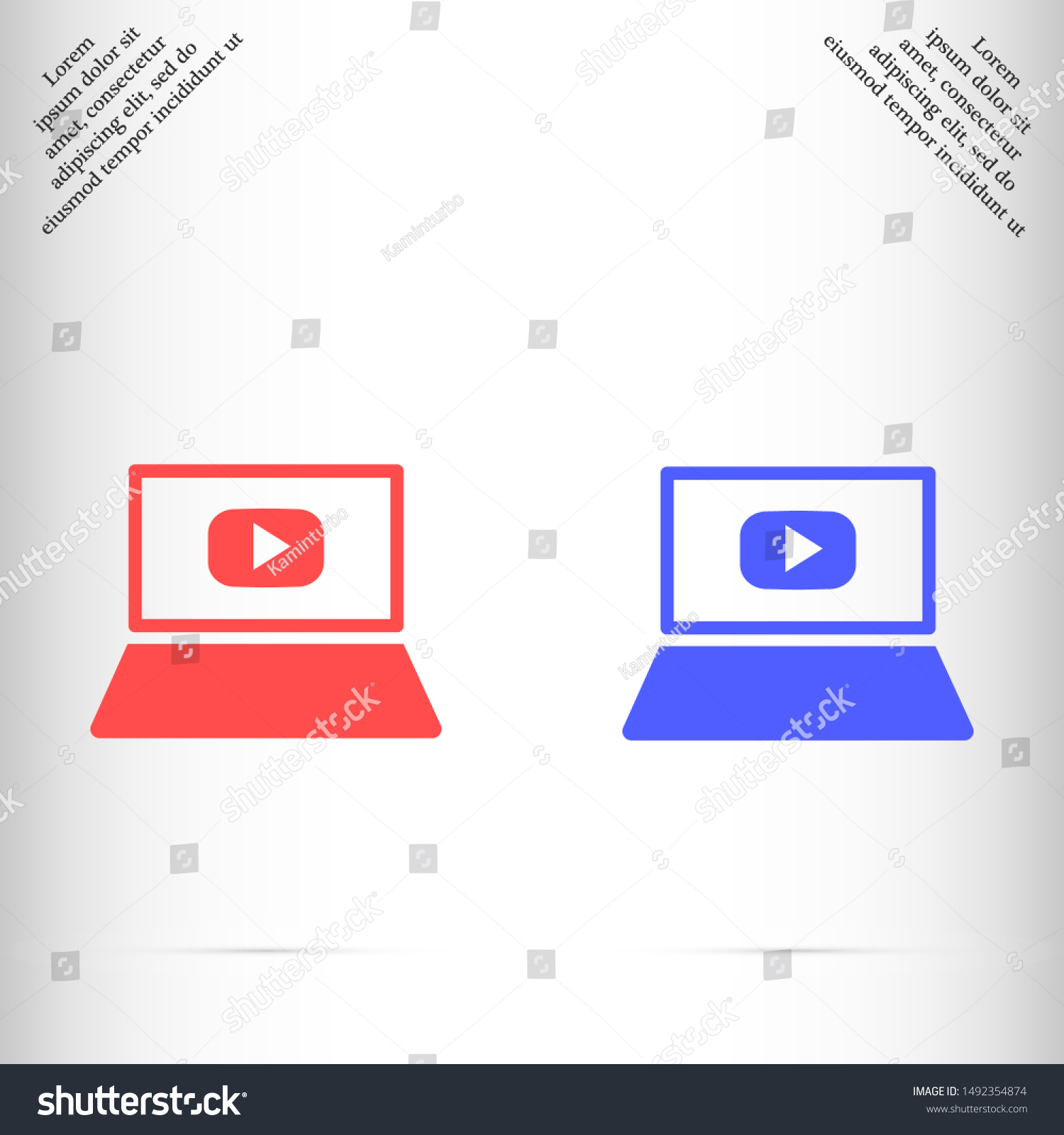 Youtube Screen Vector Eps 10 Icon Stock Vector (Royalty Free ...