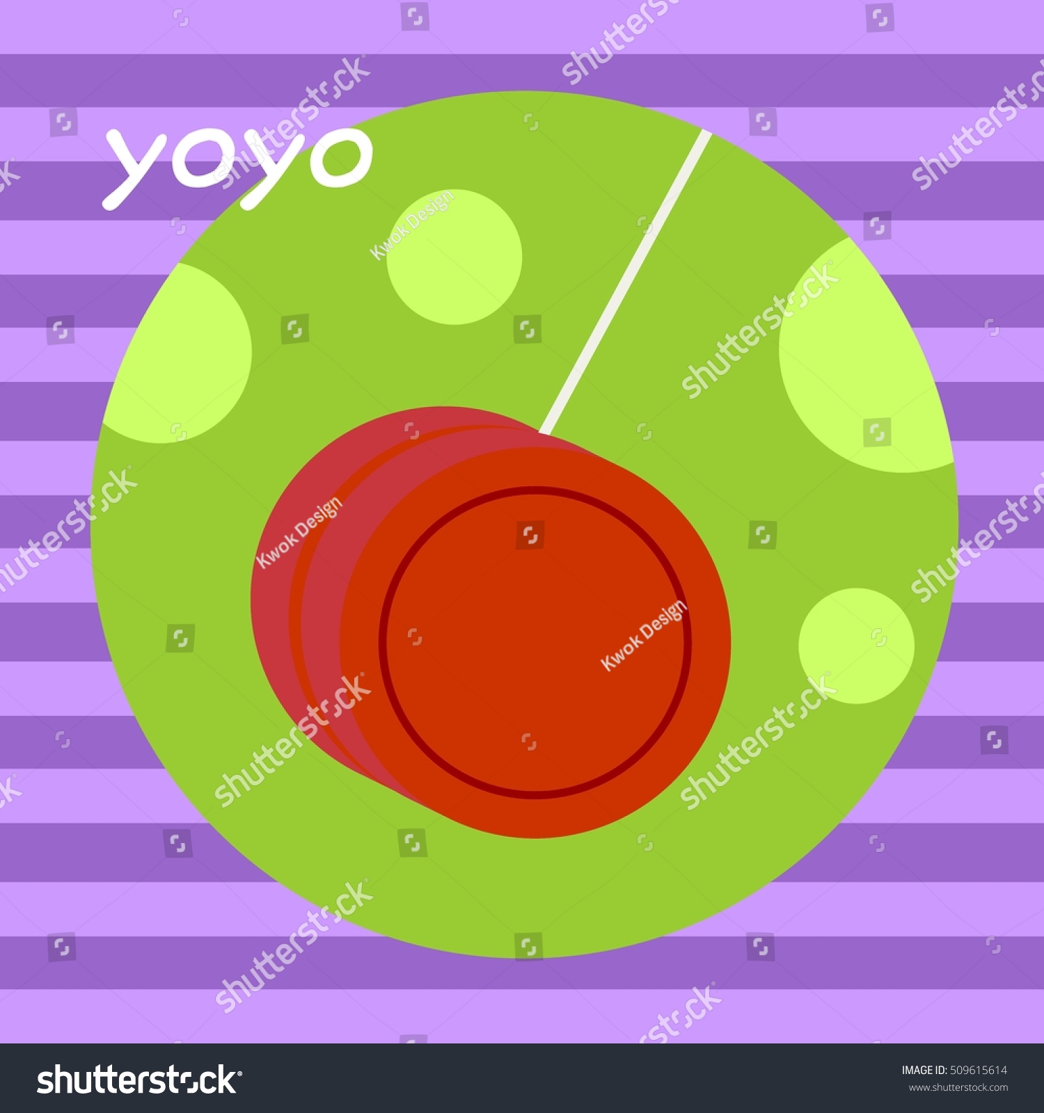 Yoyo Cartoon Kids Drawing Colorful Background Stock Vector (Royalty ...