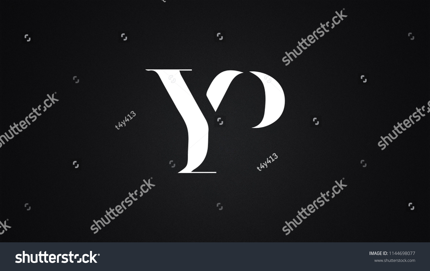 Yp Letter Logo Design Template Vector Stock Vector (Royalty Free ...