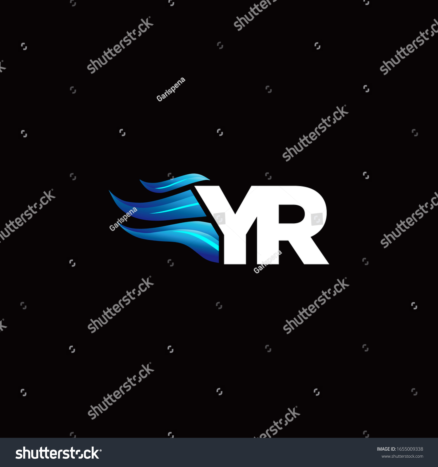 Logo de monograma YR con plantilla: vector de stock (libre de regalías ...