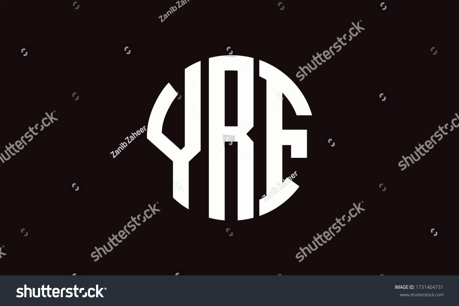 Yrf Circle Emblem Abstract Monogram Letter Stock Vector (Royalty Free ...