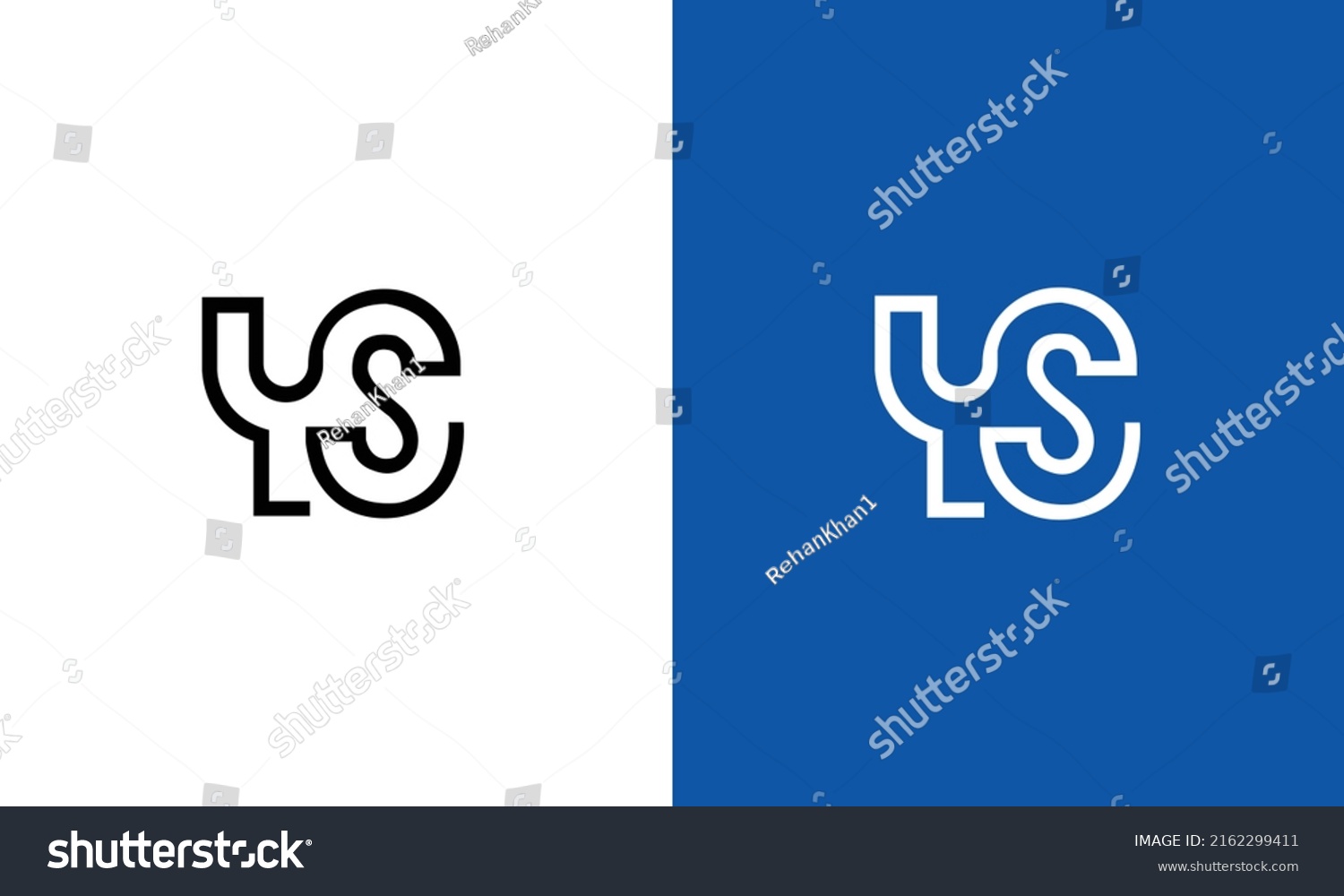Ys Initials Monogram Letter Text Alphabet Stock Vector (Royalty Free ...