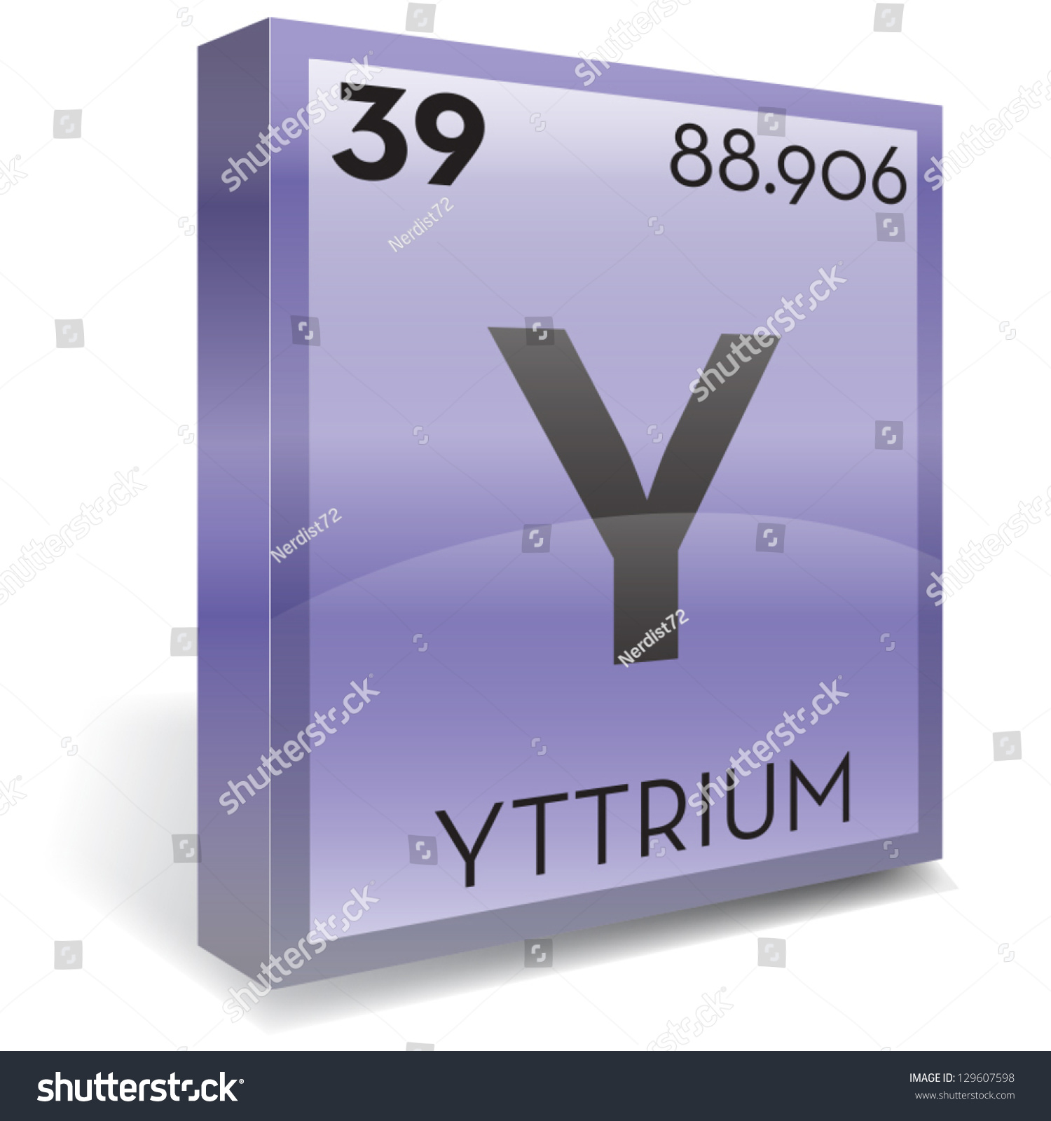 Yttrium Element Stock Vector (Royalty Free) 129607598 | Shutterstock