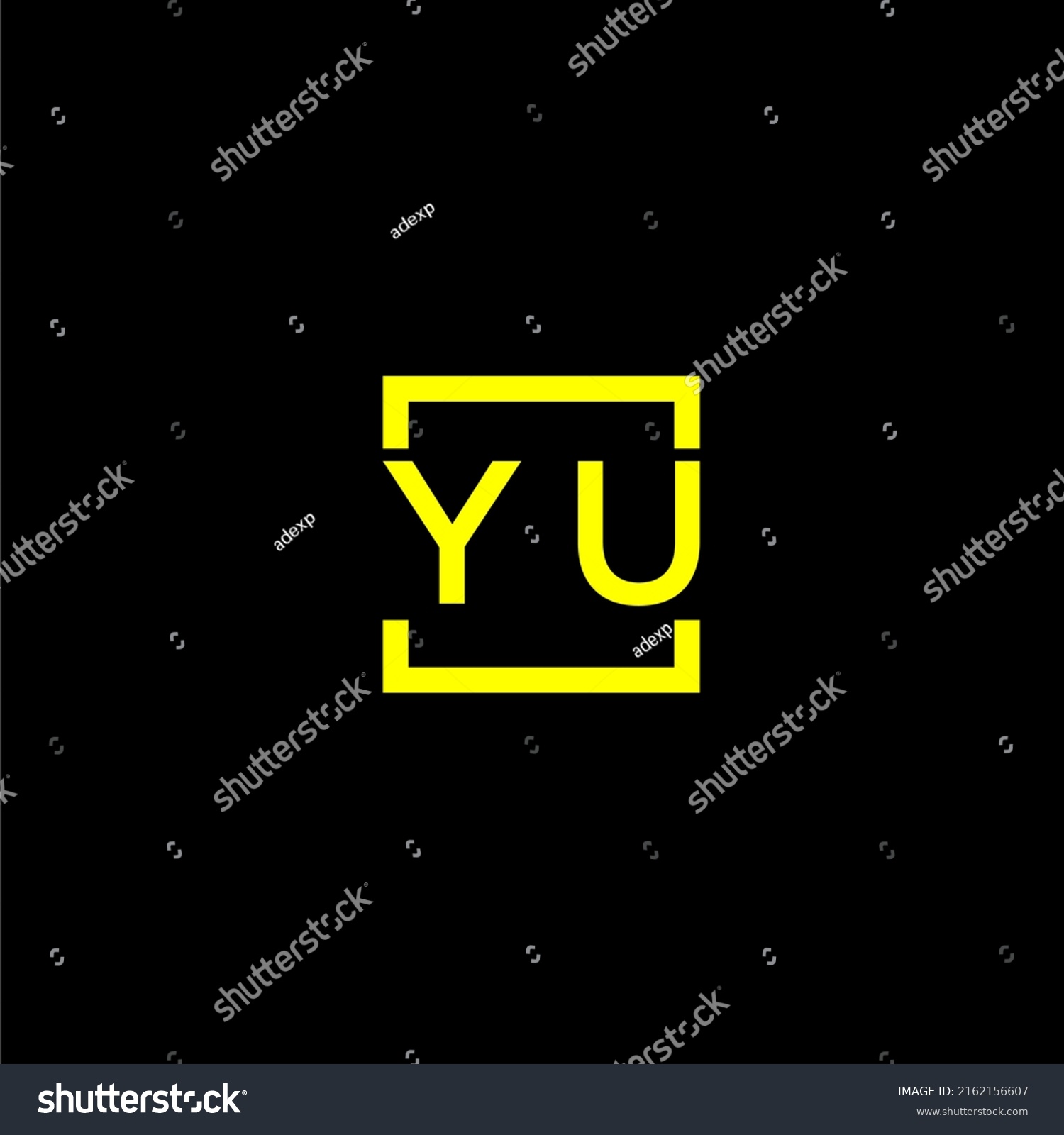 Yu Initial Monogram Logo Square Style Stock Vector (Royalty Free ...