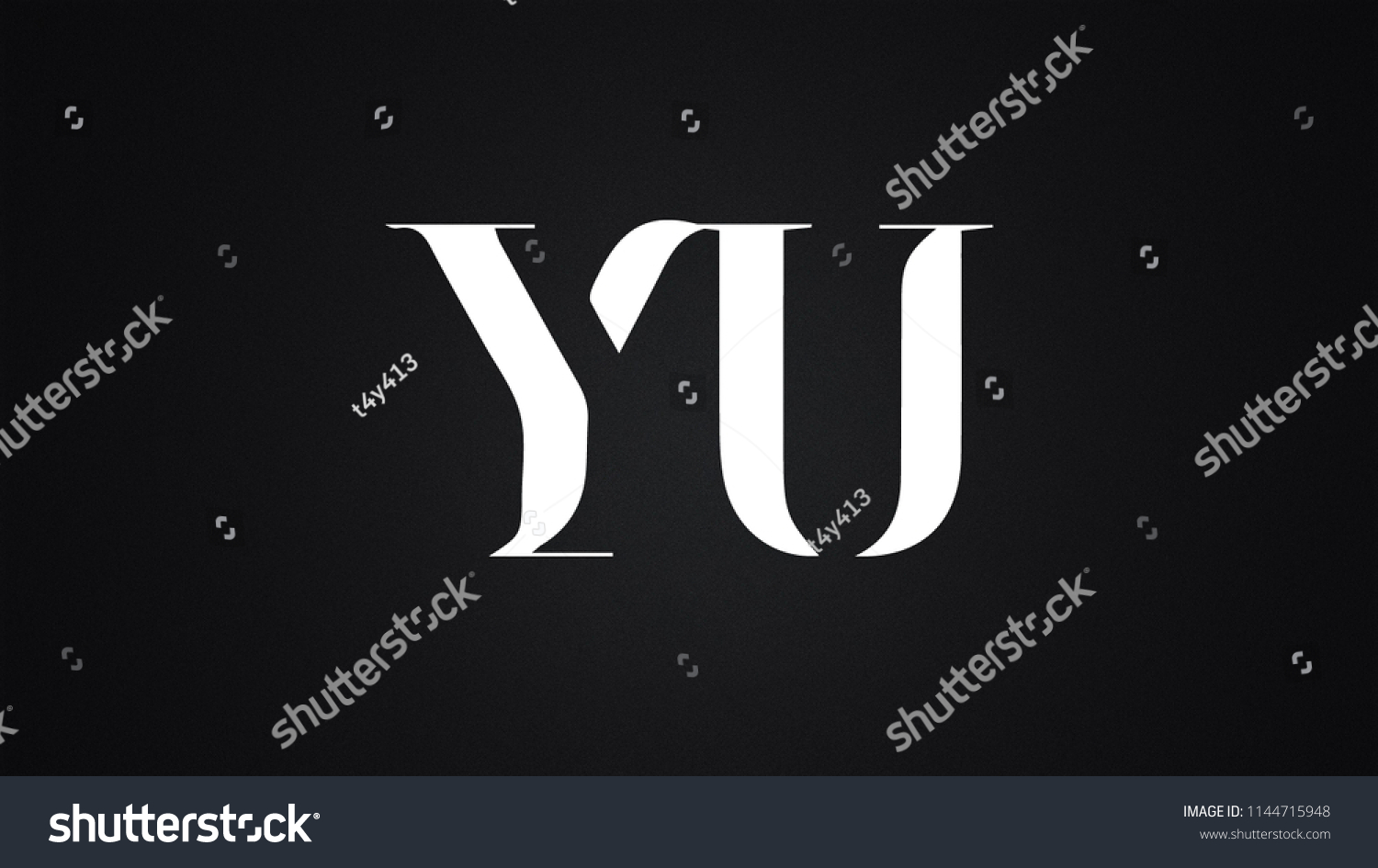 Yu Letter Logo Design Template Vector Stock Vector (Royalty Free ...