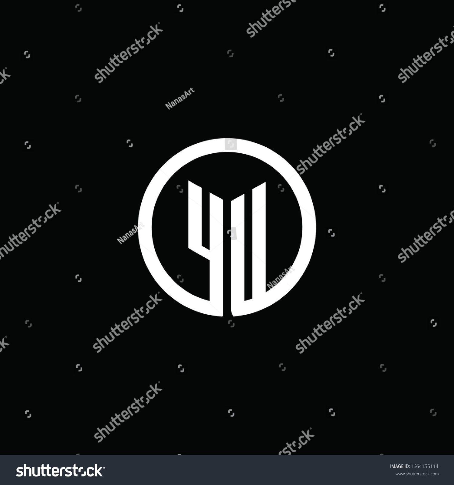 Yu Monogram Logo Isolated Rotating Circle Stock Vector (Royalty Free ...