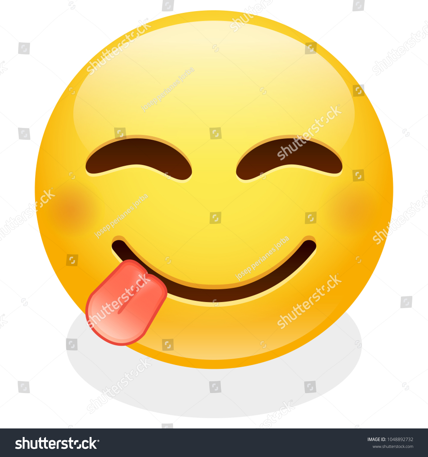 Yum Expression Emoji Smiley Visage Création : image vectorielle de ...