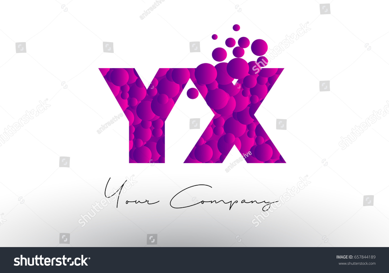 Yx Y X Dots Letter Logo Stock Vector Royalty Free 657844189