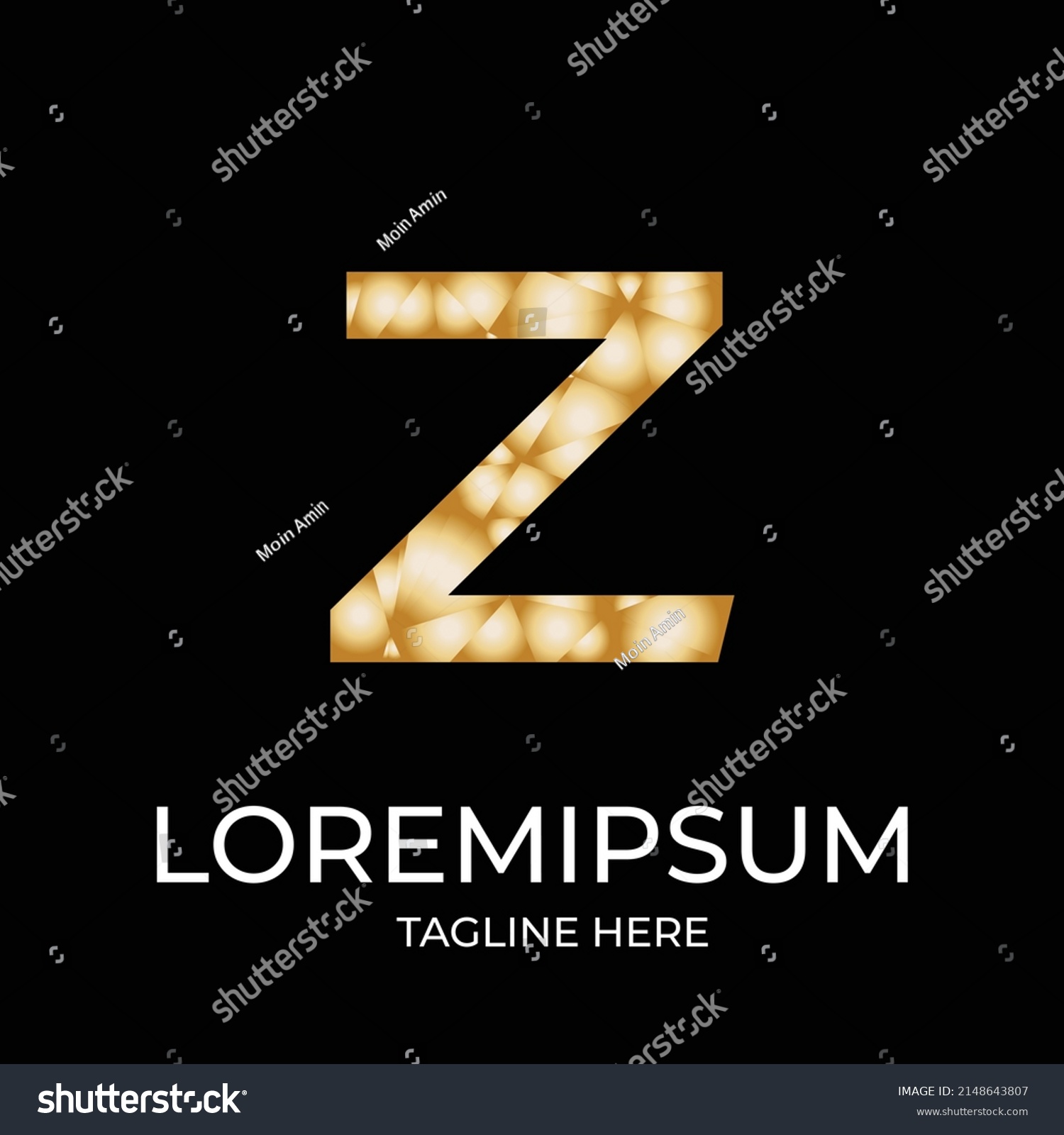 Z Abstract Gold Logo Design Vector Stock Vector (Royalty Free ...