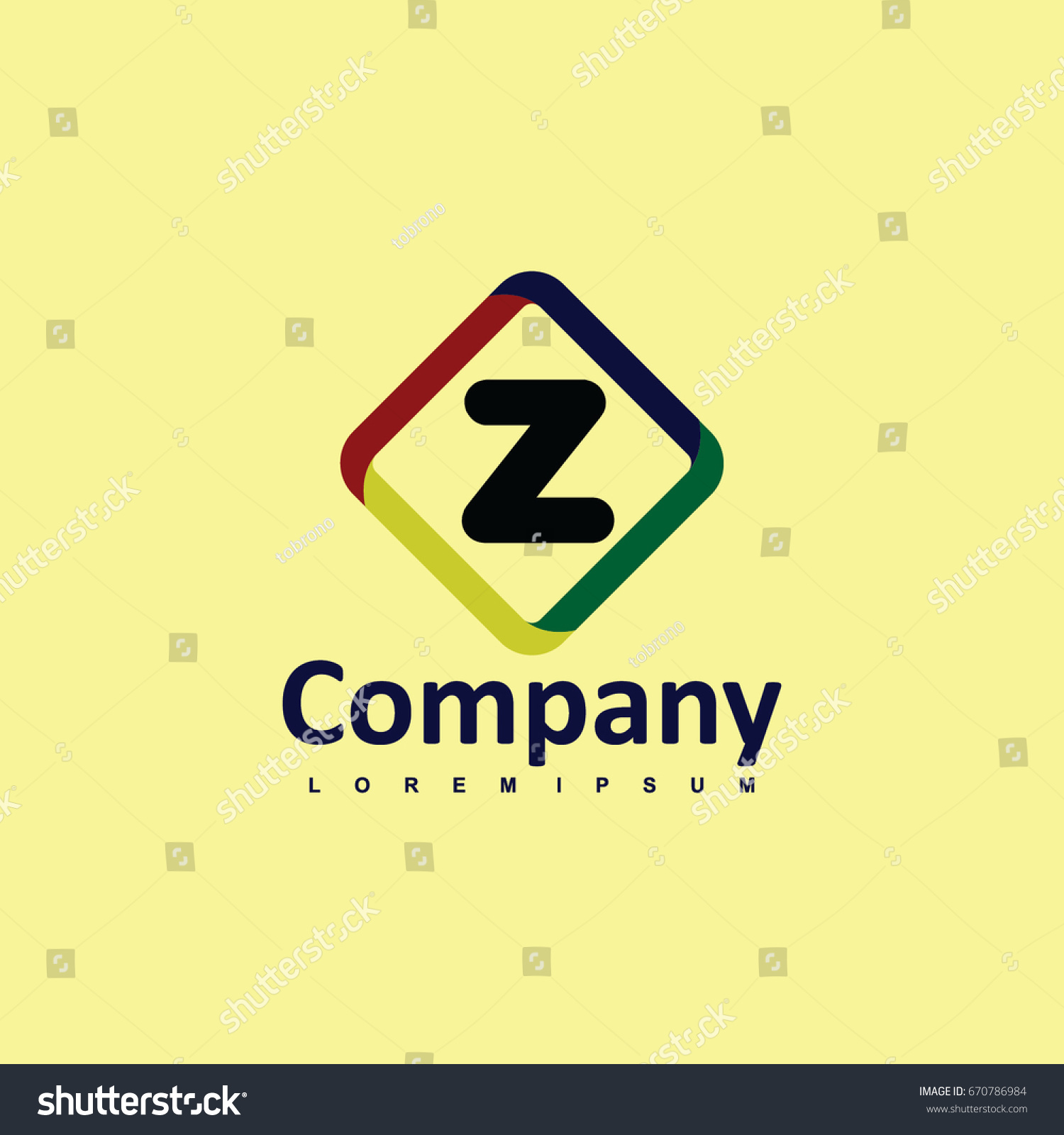 Z Company Logo Vector Template: vector de stock (libre de regalías ...