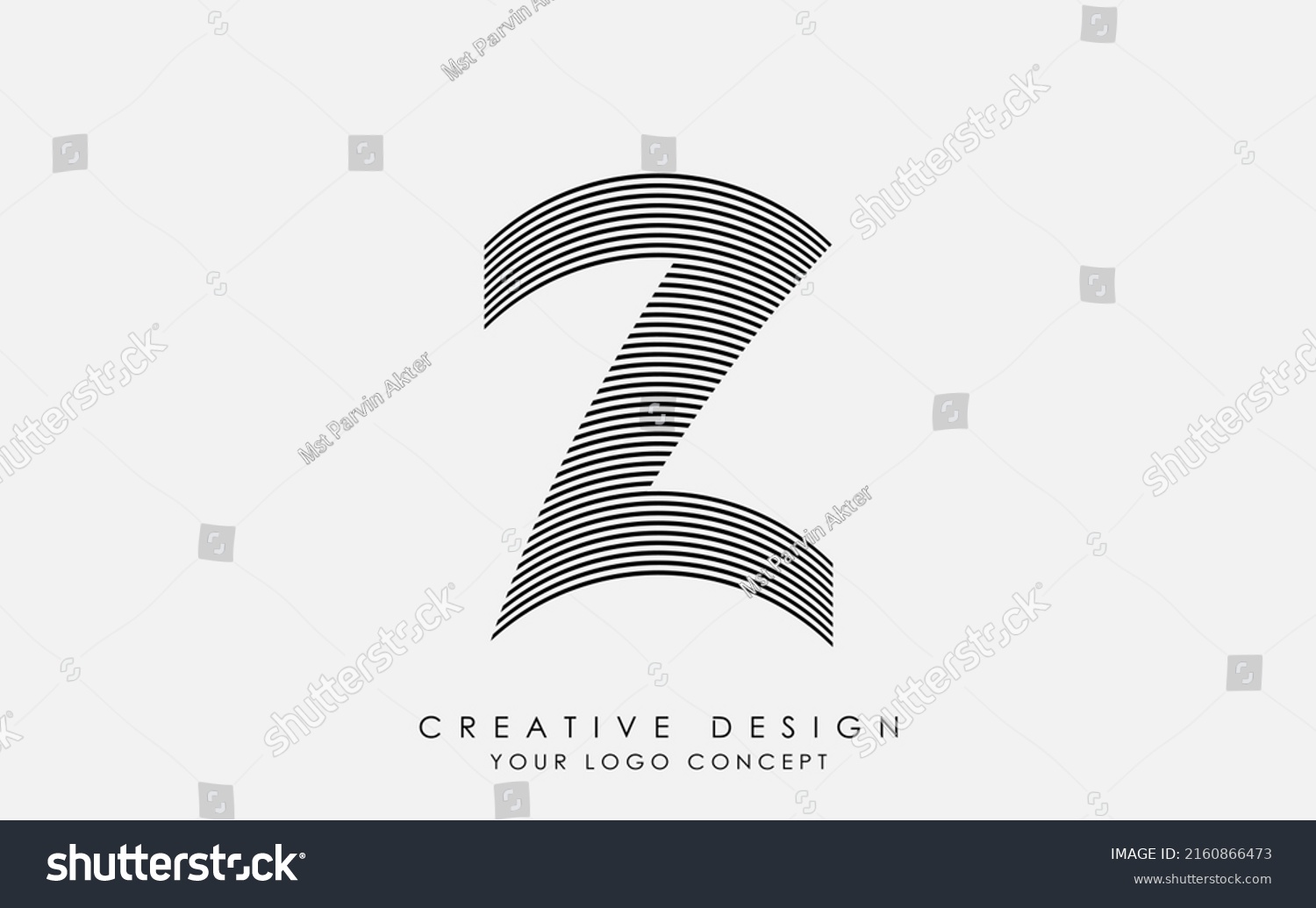 Z Initial Letters Logo Design Stock Vector (Royalty Free) 2160866473 ...