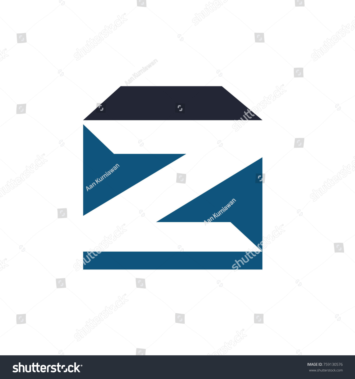 Z Logo Box Minimal Logo Template Stock Vector (Royalty Free) 759130576