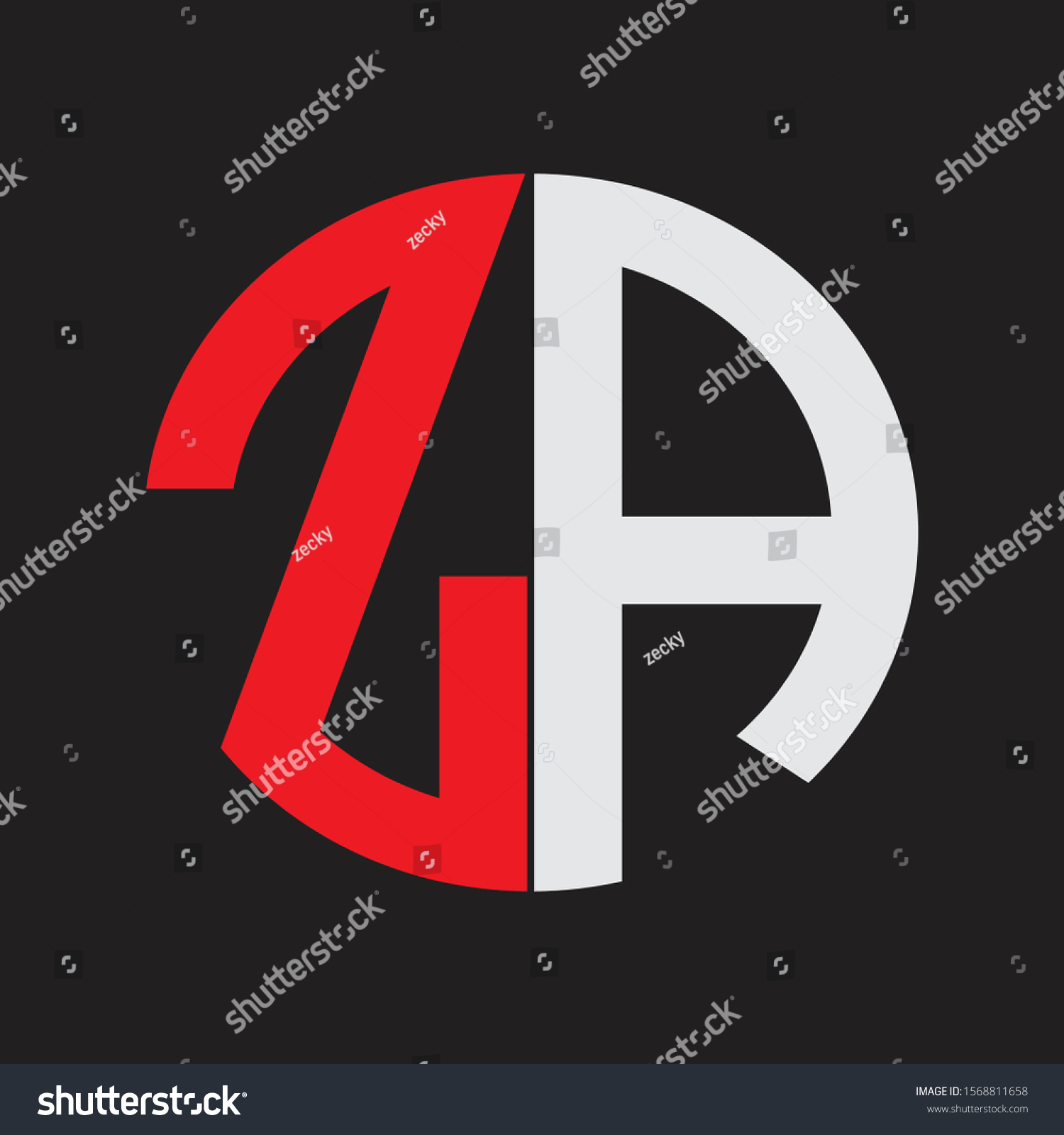 Za Initial Logo Design Monogram Isolated Stock Vector (Royalty Free ...