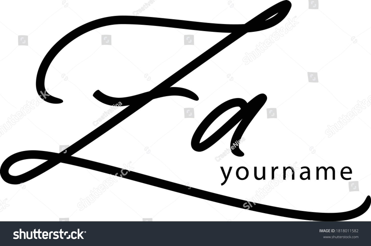 Za Letter Initial Logo Design Vector Stock Vector (Royalty Free ...