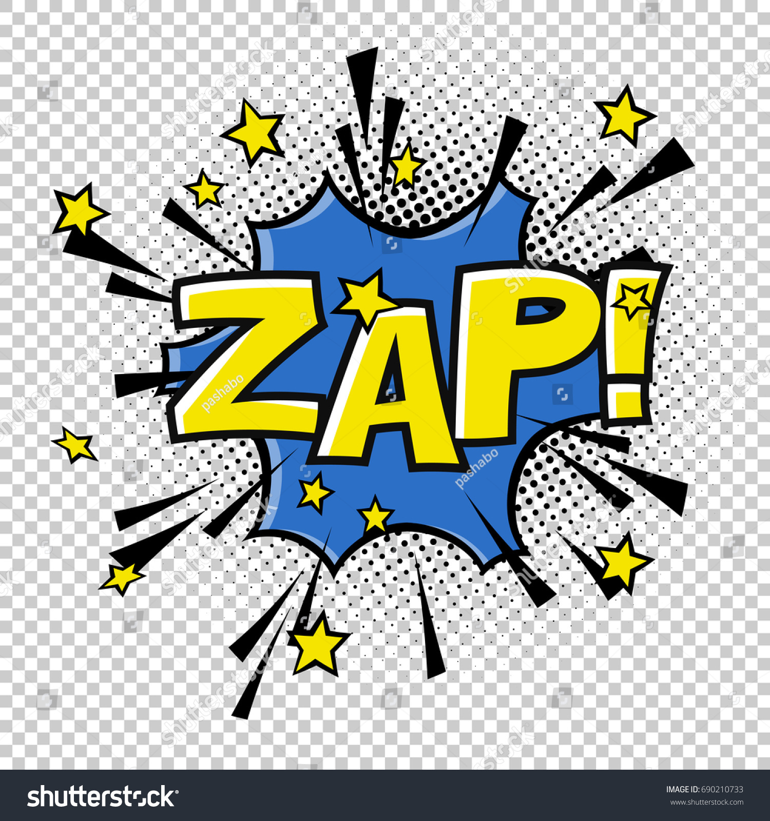 Zap Comic Sound Comic Speech Bubble Stock Vector (Royalty Free) 690210733