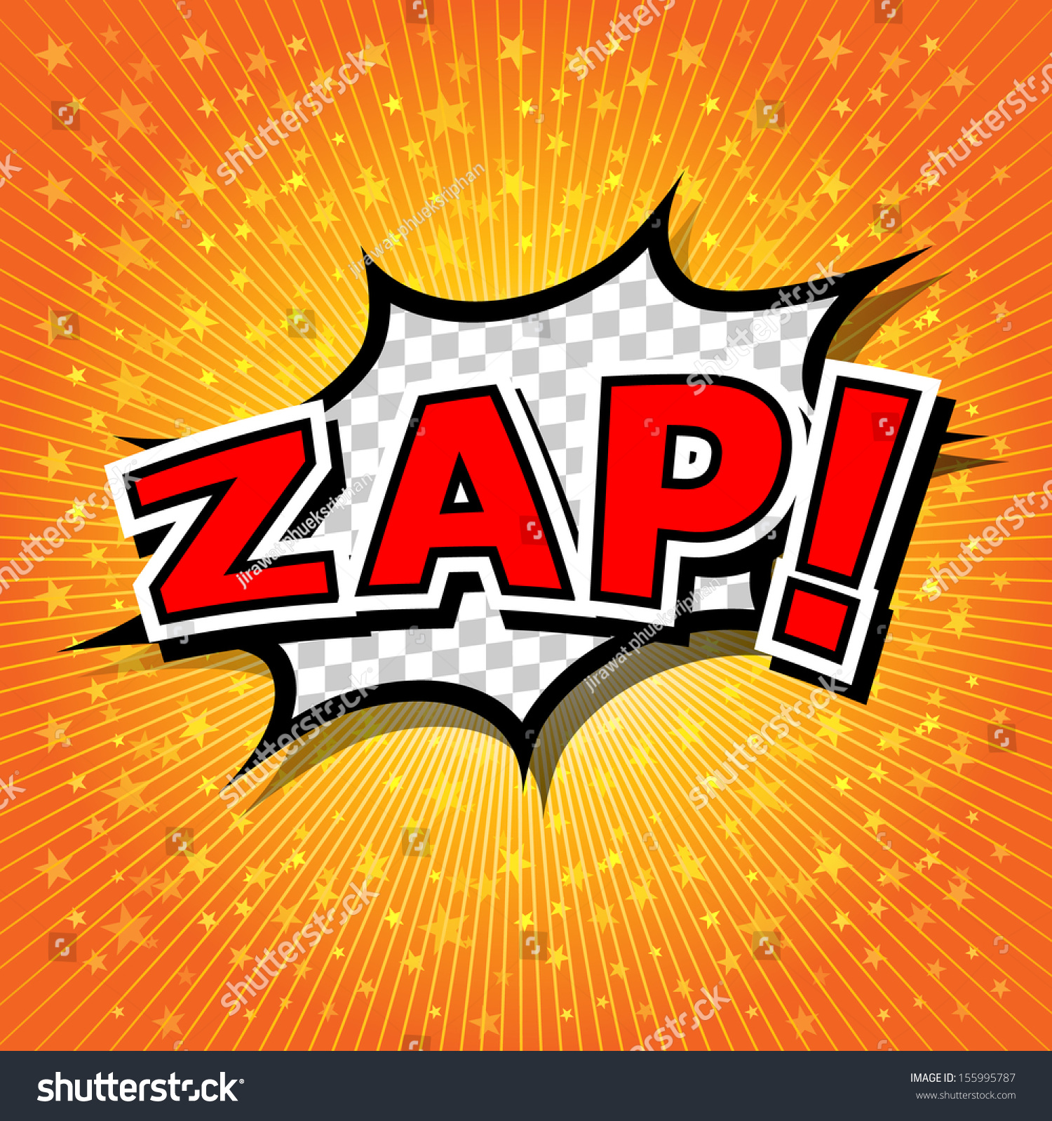 Zap Comic Speech Bubble Cartoon Stock Vector (Royalty Free) 155995787