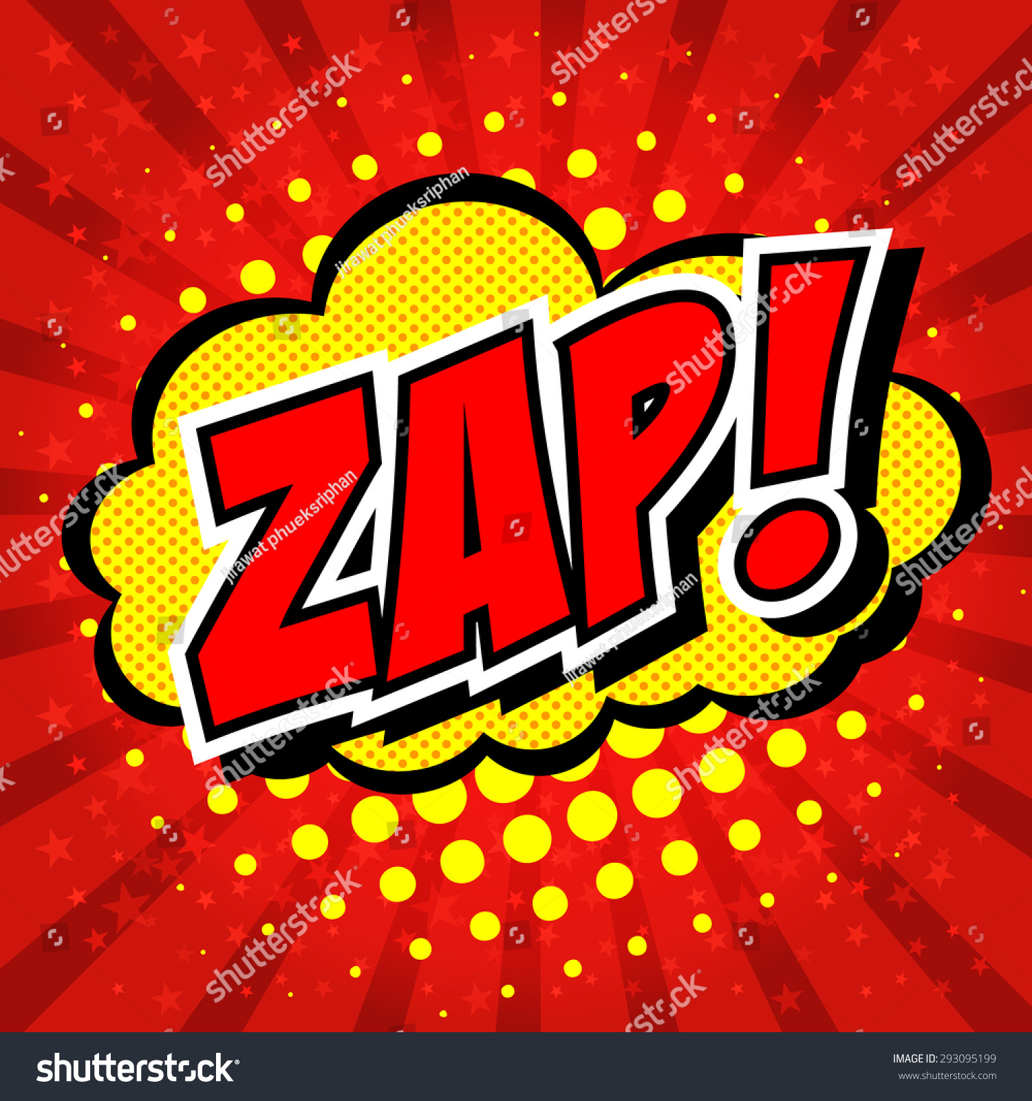 Zap Comic Speech Bubble Cartoon Stock Vector (Royalty Free) 293095199 ...