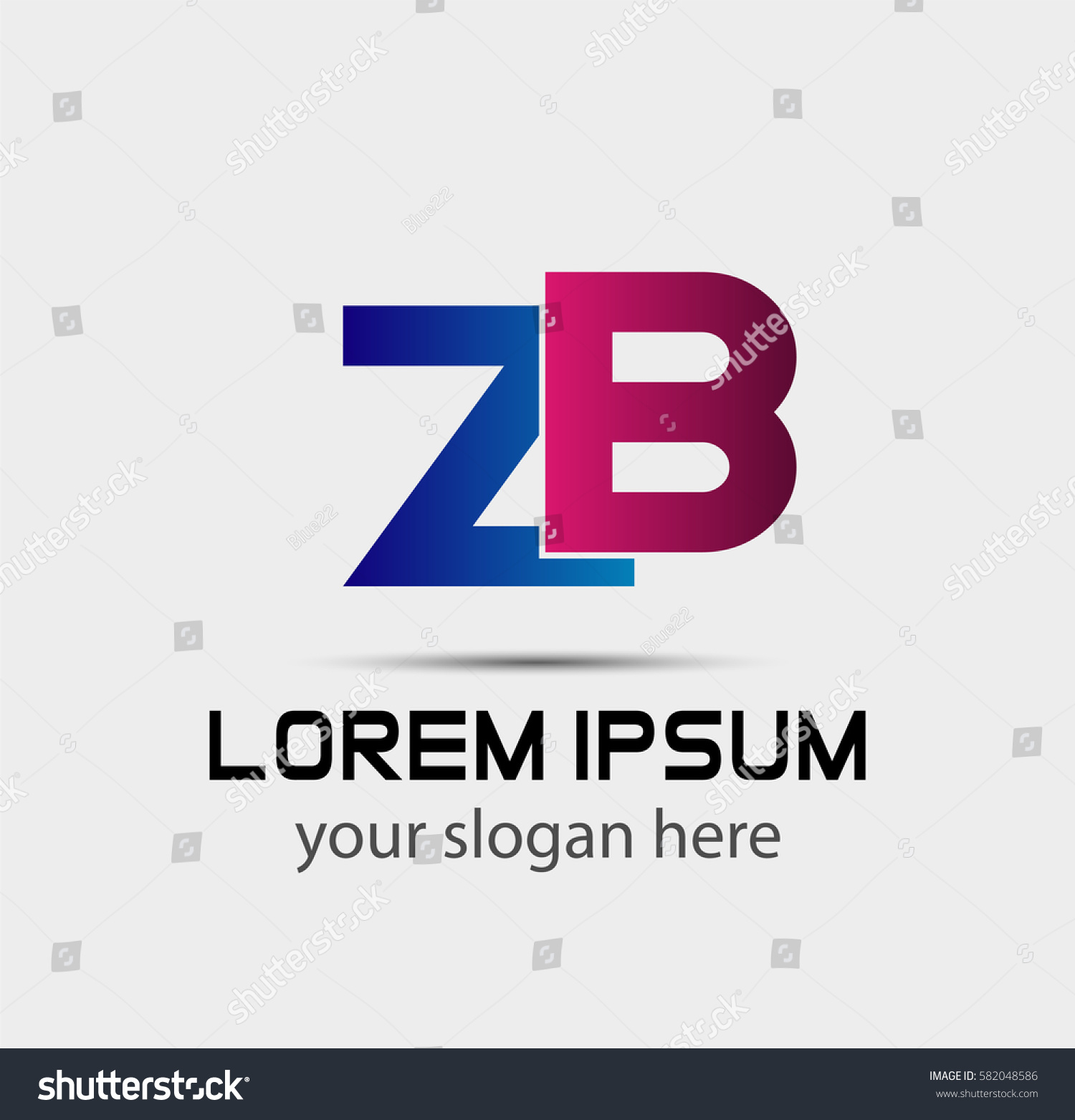 Zb Letters Logo Stock Vector (Royalty Free) 582048586 | Shutterstock