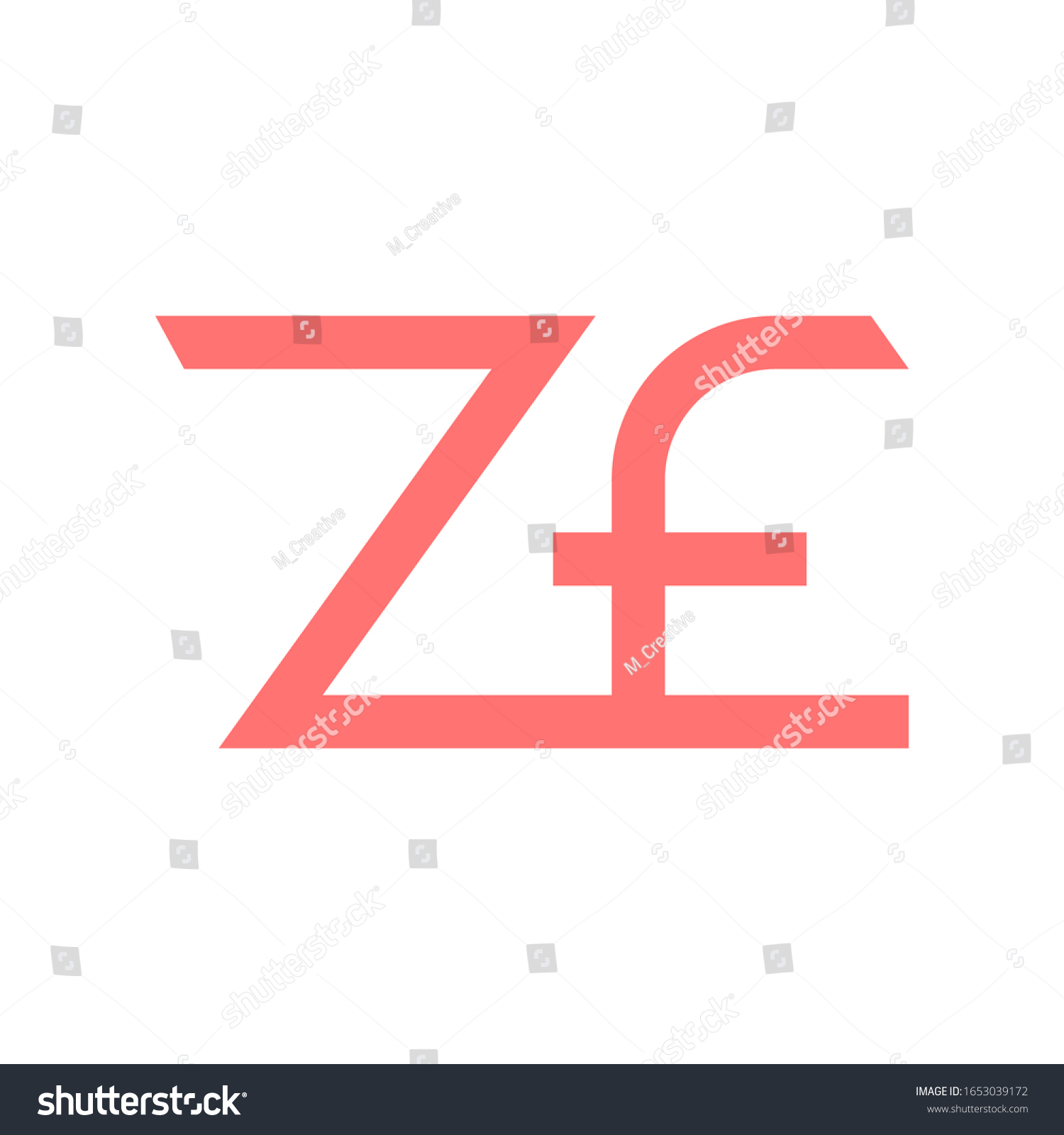 Ze Initial Letter Logo Template Vector Stock Vector (Royalty Free ...