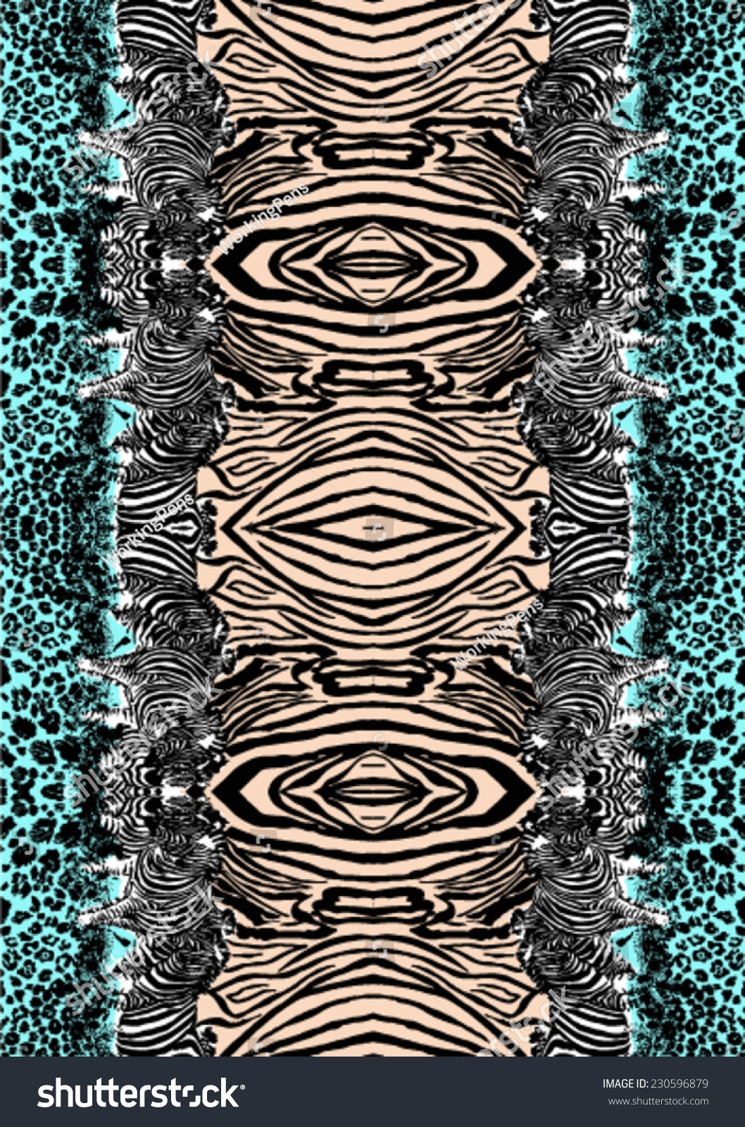 Zebra Leopard Print Vectorreflected Stock Vector (Royalty Free ...