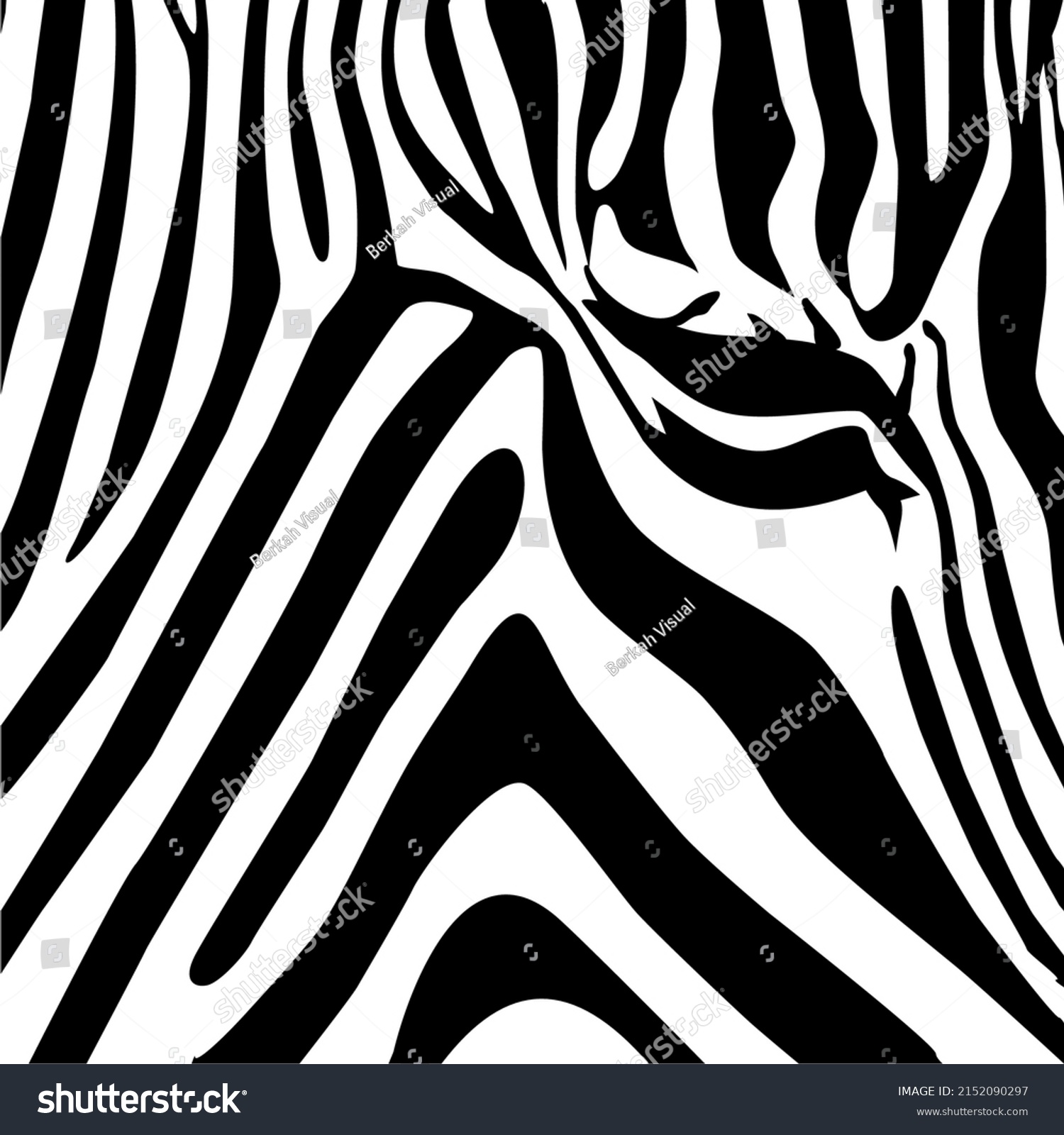 Zebra Head Motifs Pattern Vector Illustration Stock Vector (Royalty ...